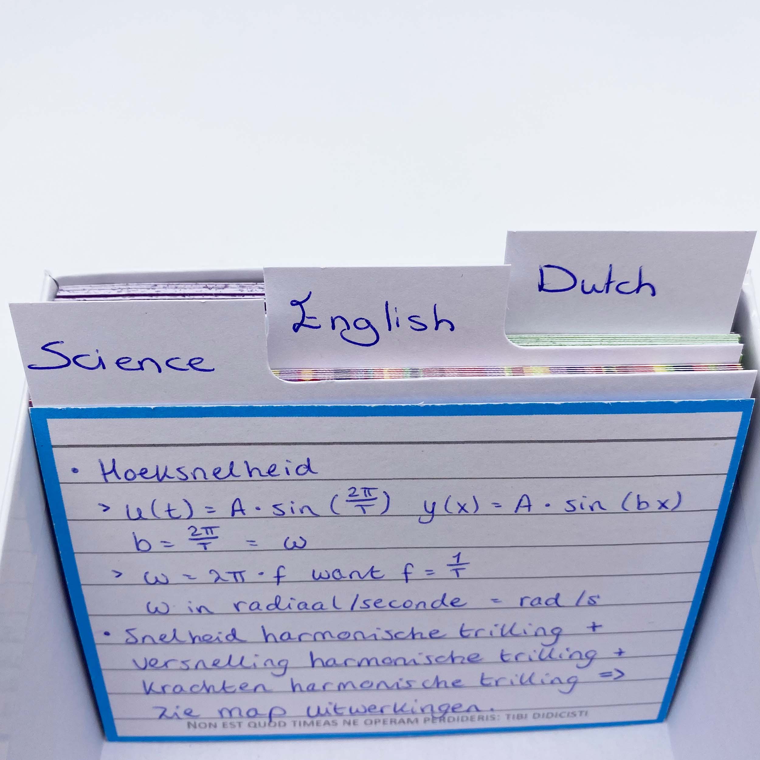 Flashcards Tabs A7 Formaat - Set van 12