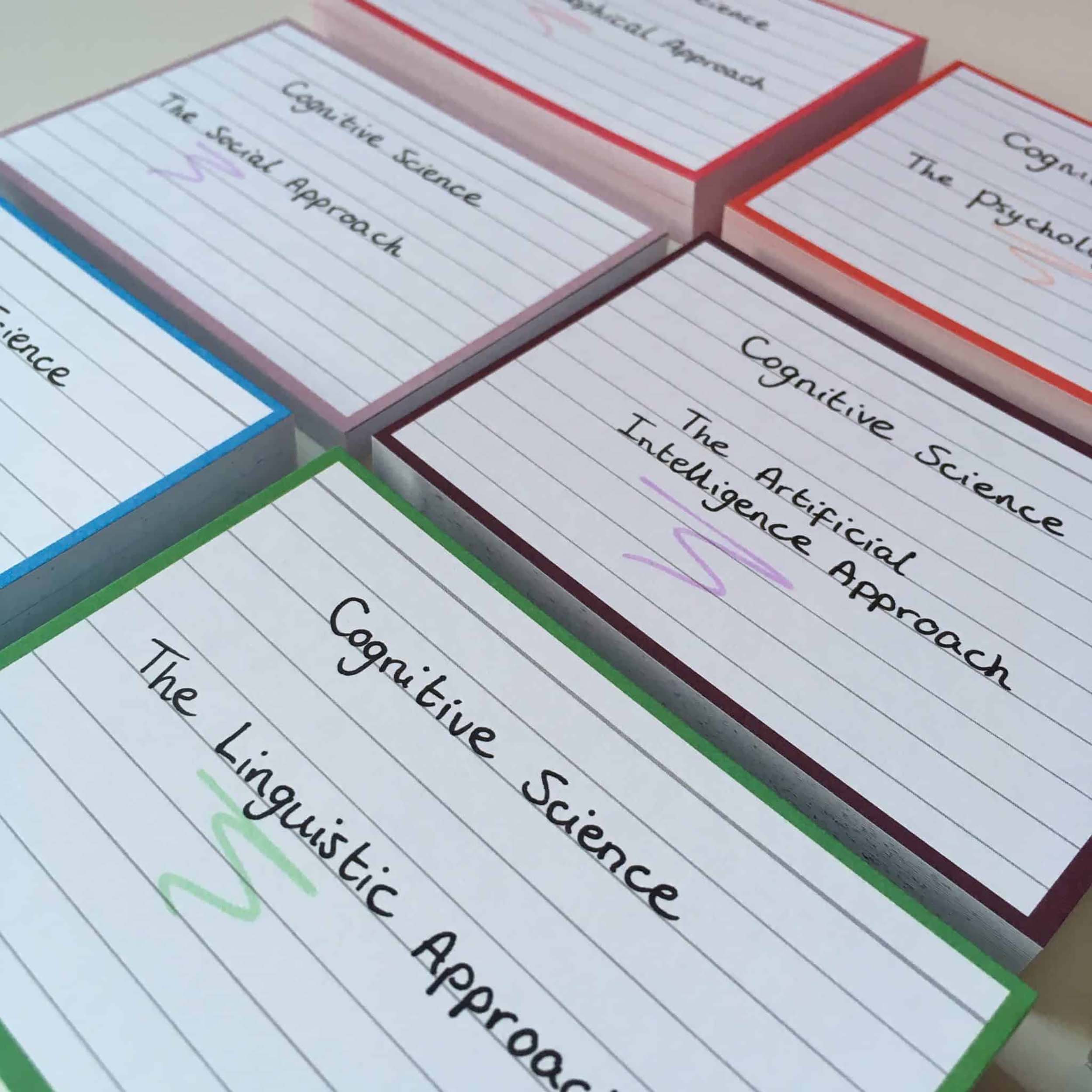 Leitner Flashcards A7 Gelinieerd Donker Groen - Confetti Campus
