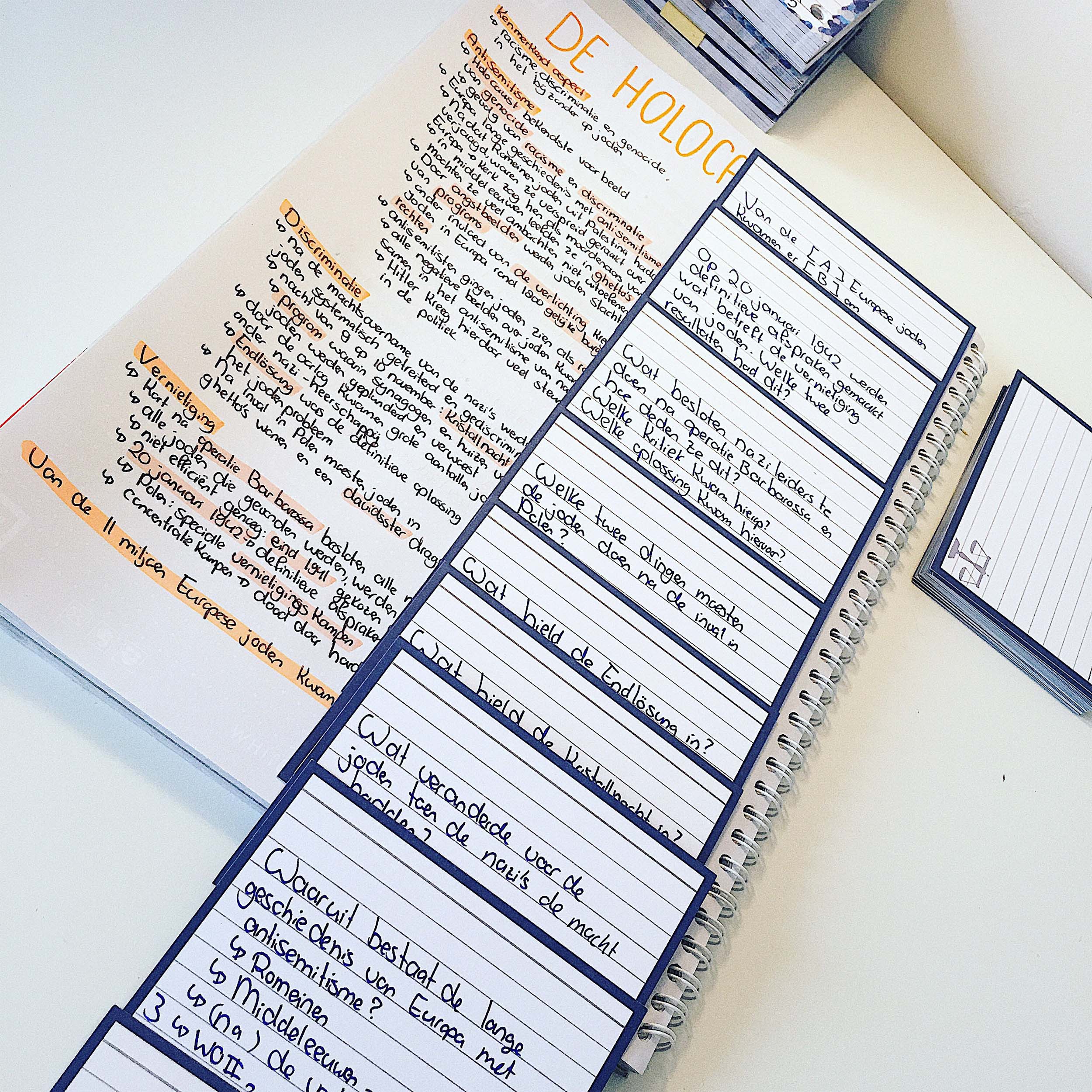 Leitner Flashcards A7 Gelinieerd Rechten - Confetti Campus