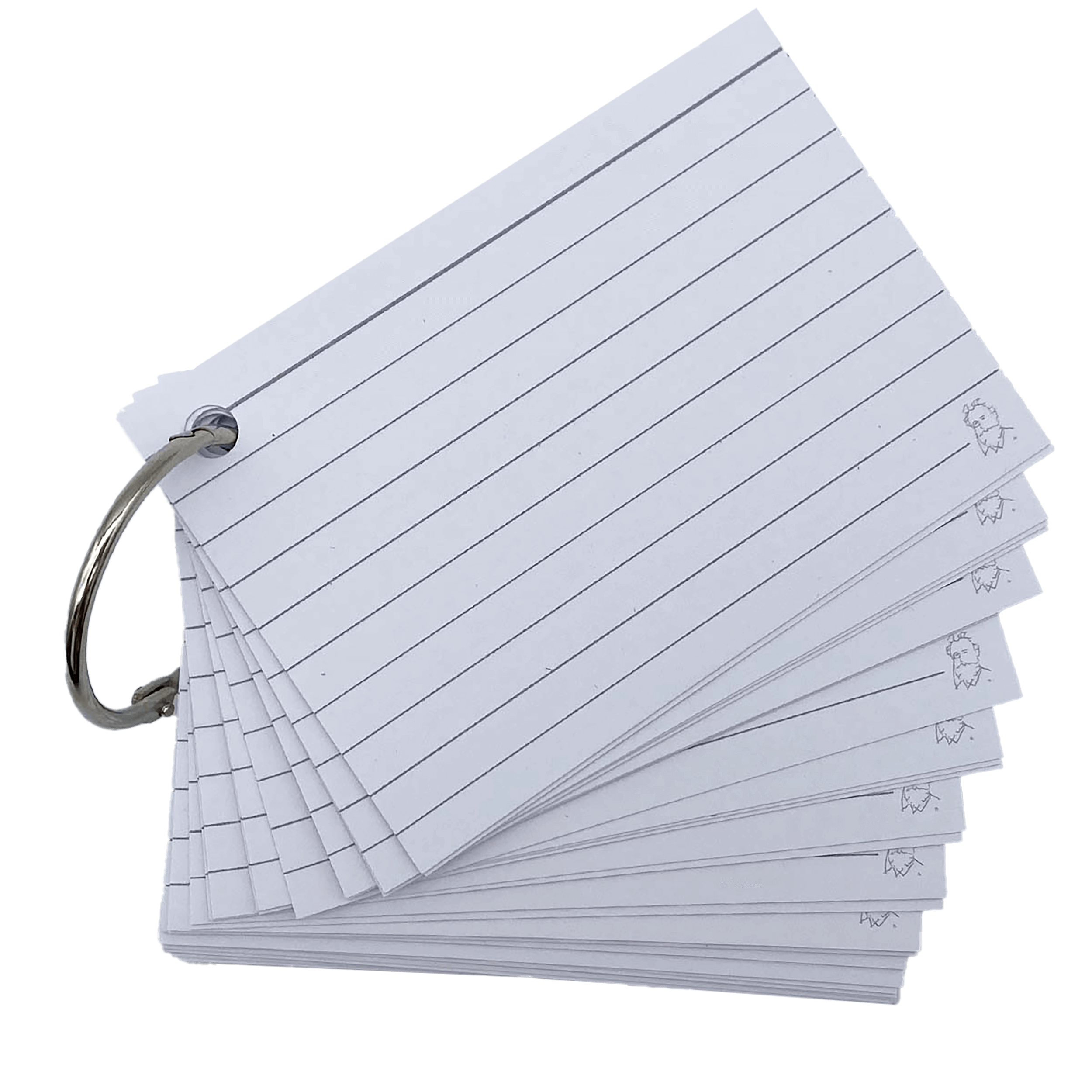 Leitner Flashcards A7 Gelinieerd Wit - Confetti Campus