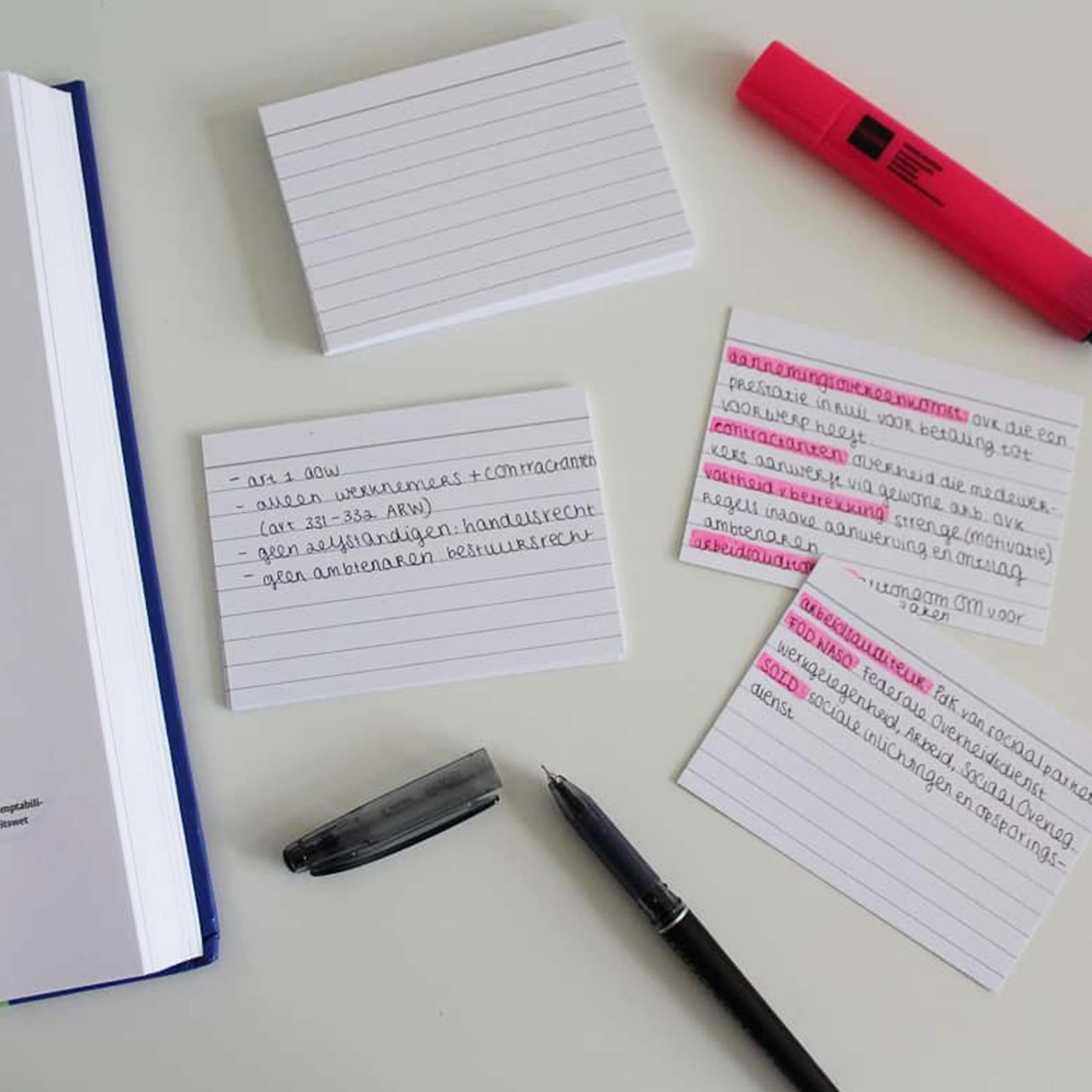 Leitner Flashcards Pakket A7 1000 stuks - Confetti Campus