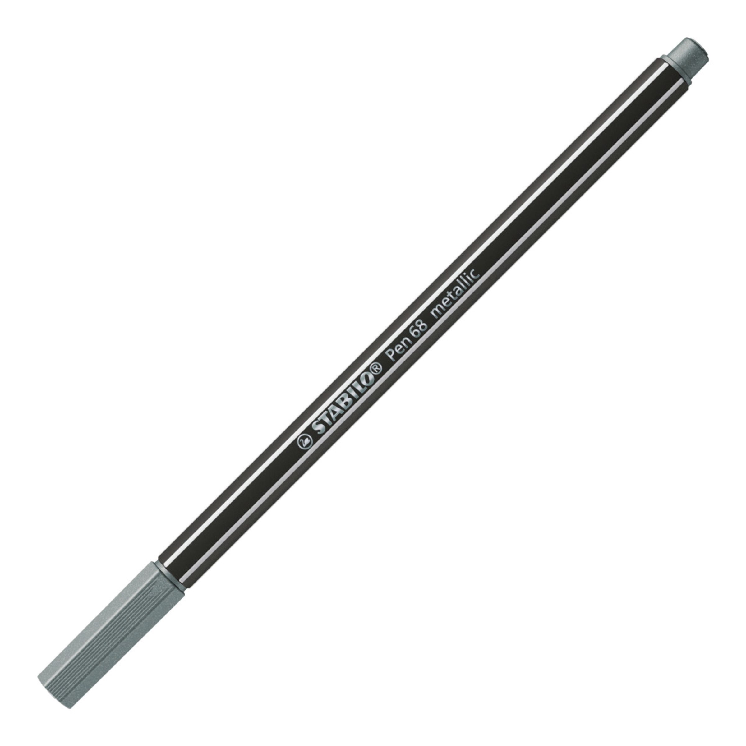 STABILO Pen 68 Premium Metallic Viltstift - zilver 68/805 - Confetti Campus