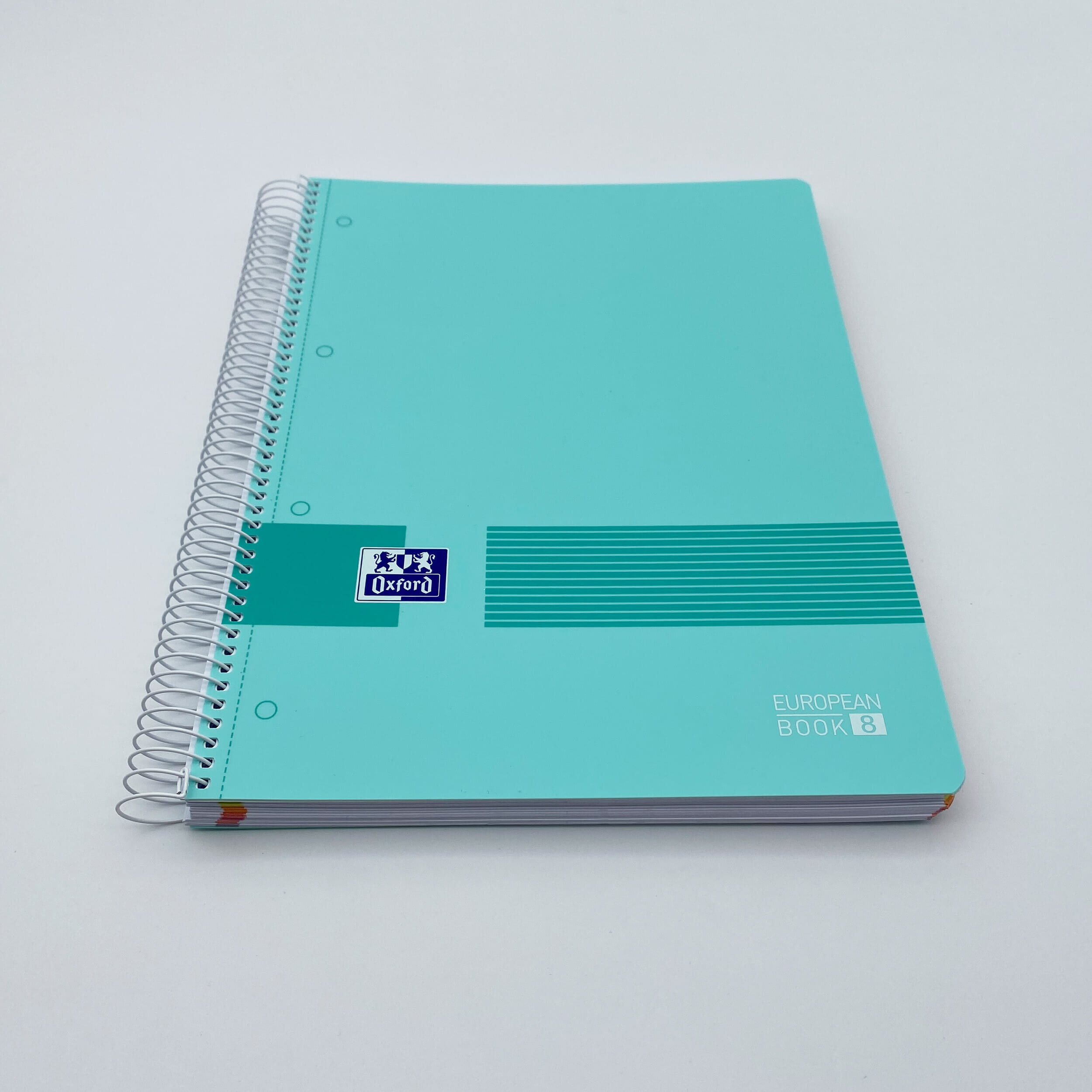 Oxford A4+ European Book 8 Hardcover Geruit Pastel Blauw