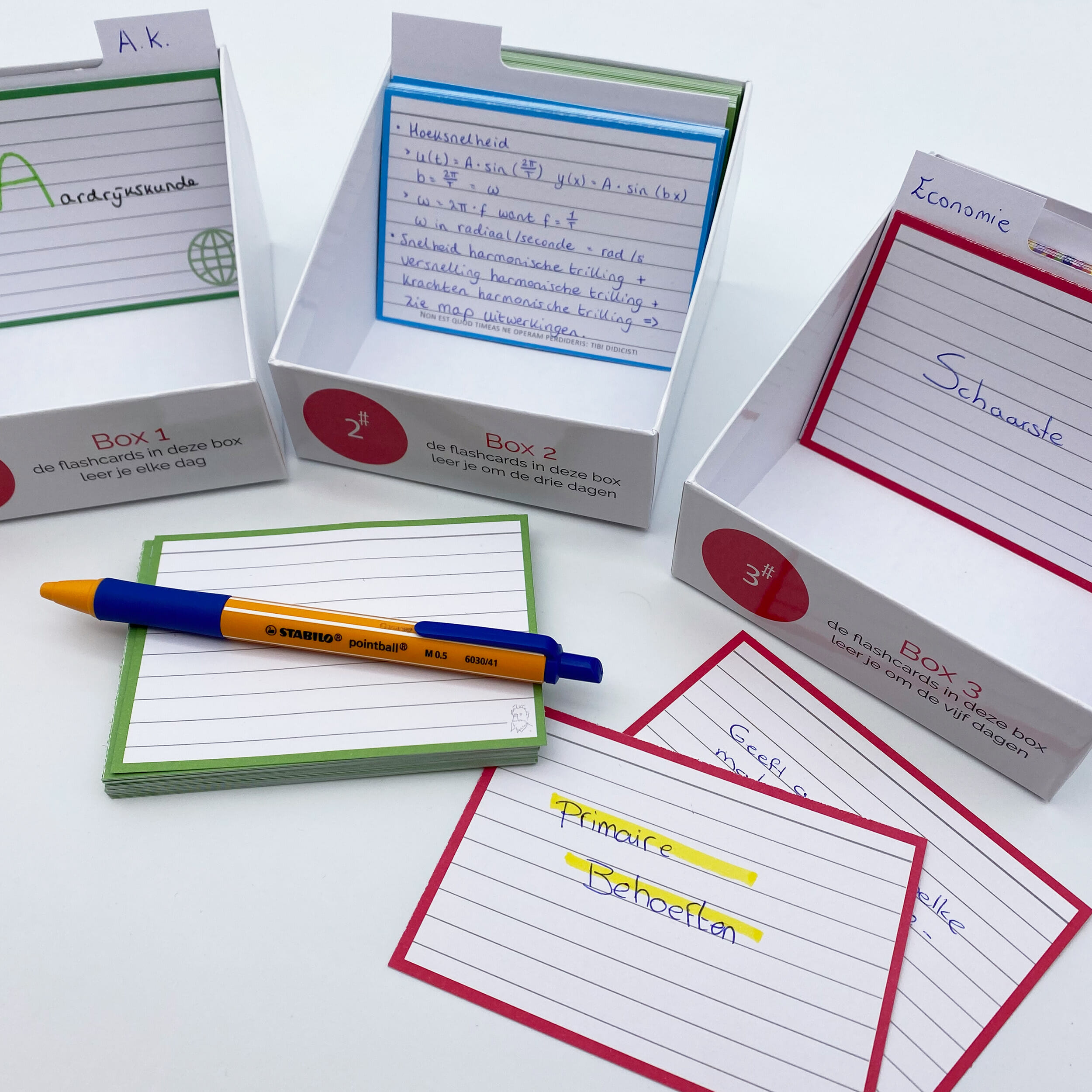 Proefpakket Leitner Flashcards - Confetti Campus