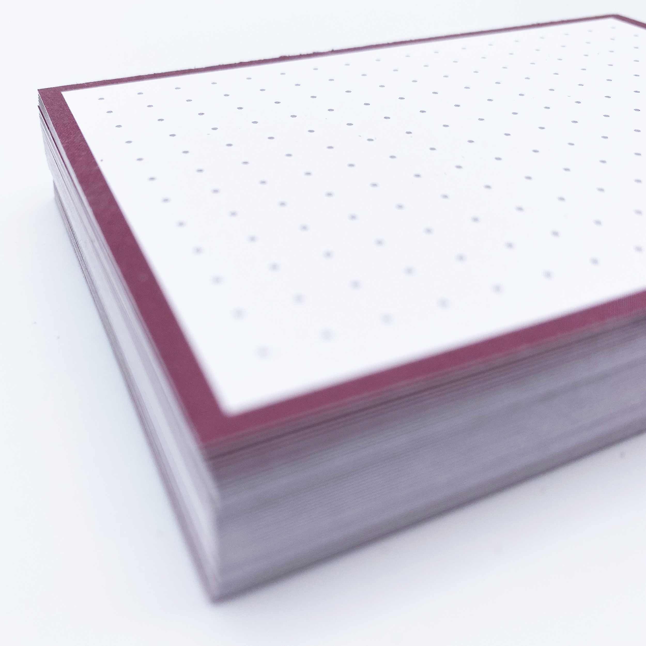 Leitner Flashcards A7 Dotted Bordeaux Rood - Confetti Campus
