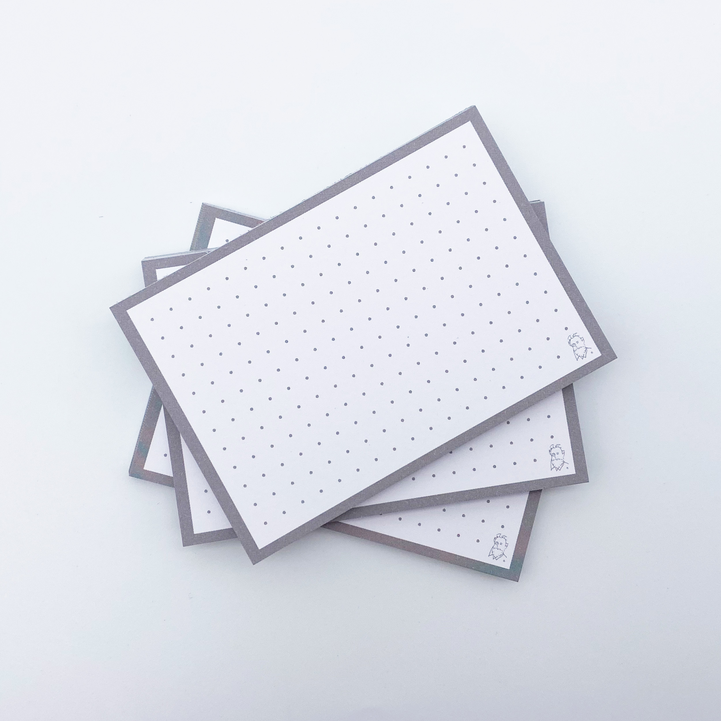Leitner Flashcards A7 Dotted Steen Grijs - Confetti Campus