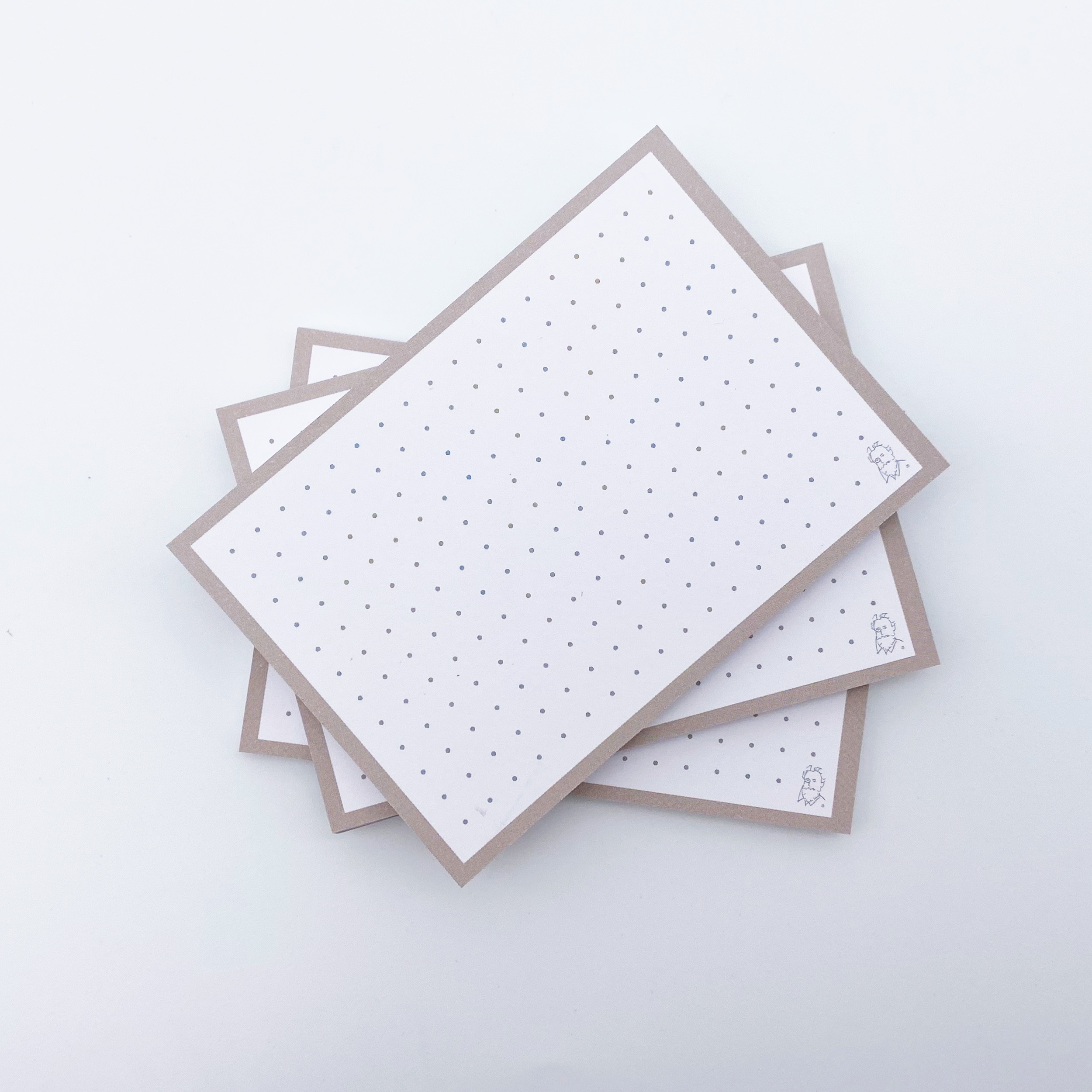 Leitner Flashcards A7 Dotted Zand Beige - Confetti Campus
