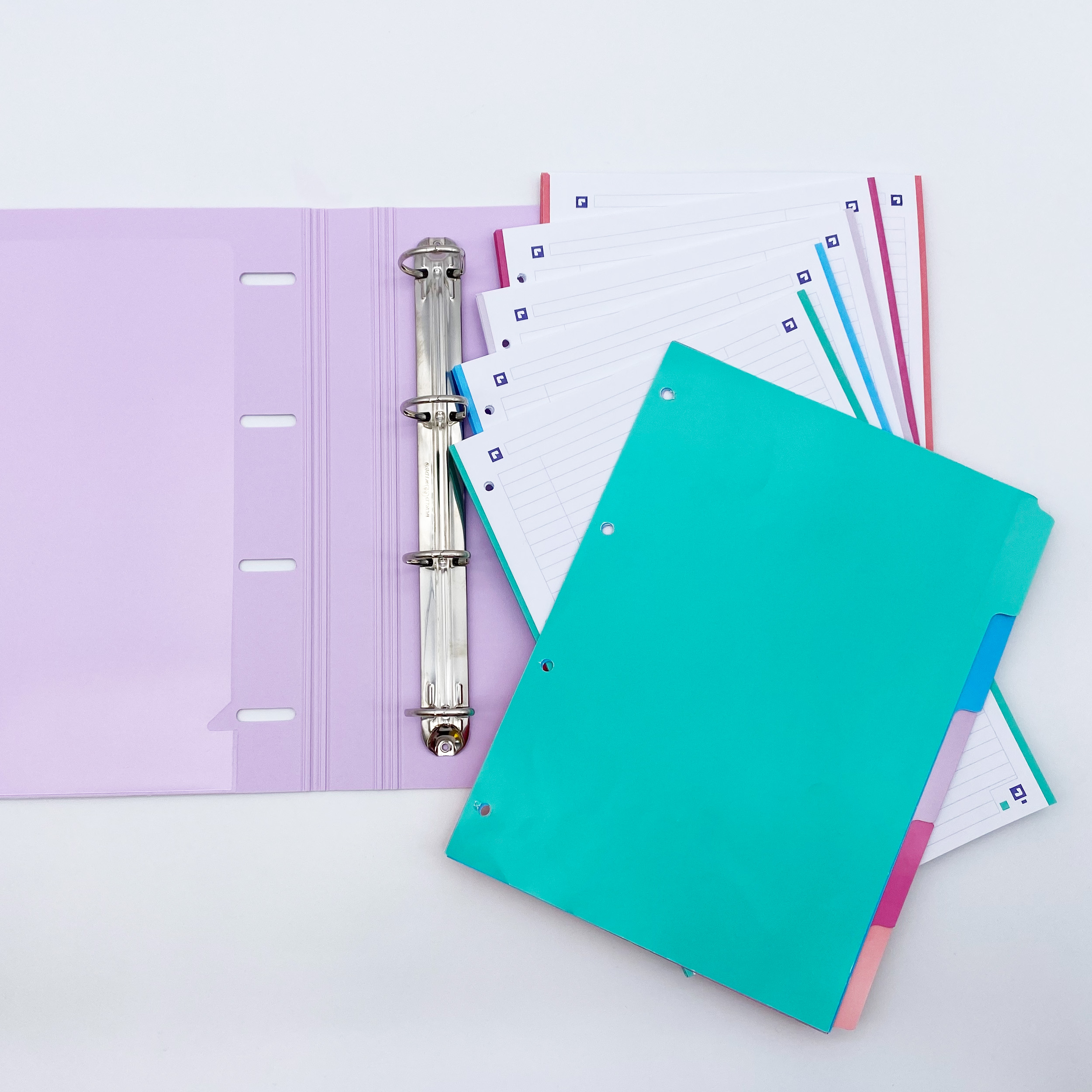 Oxford Strongline Tabbladen Karton A4 - 5 pastel kleuren - Ringband tabs