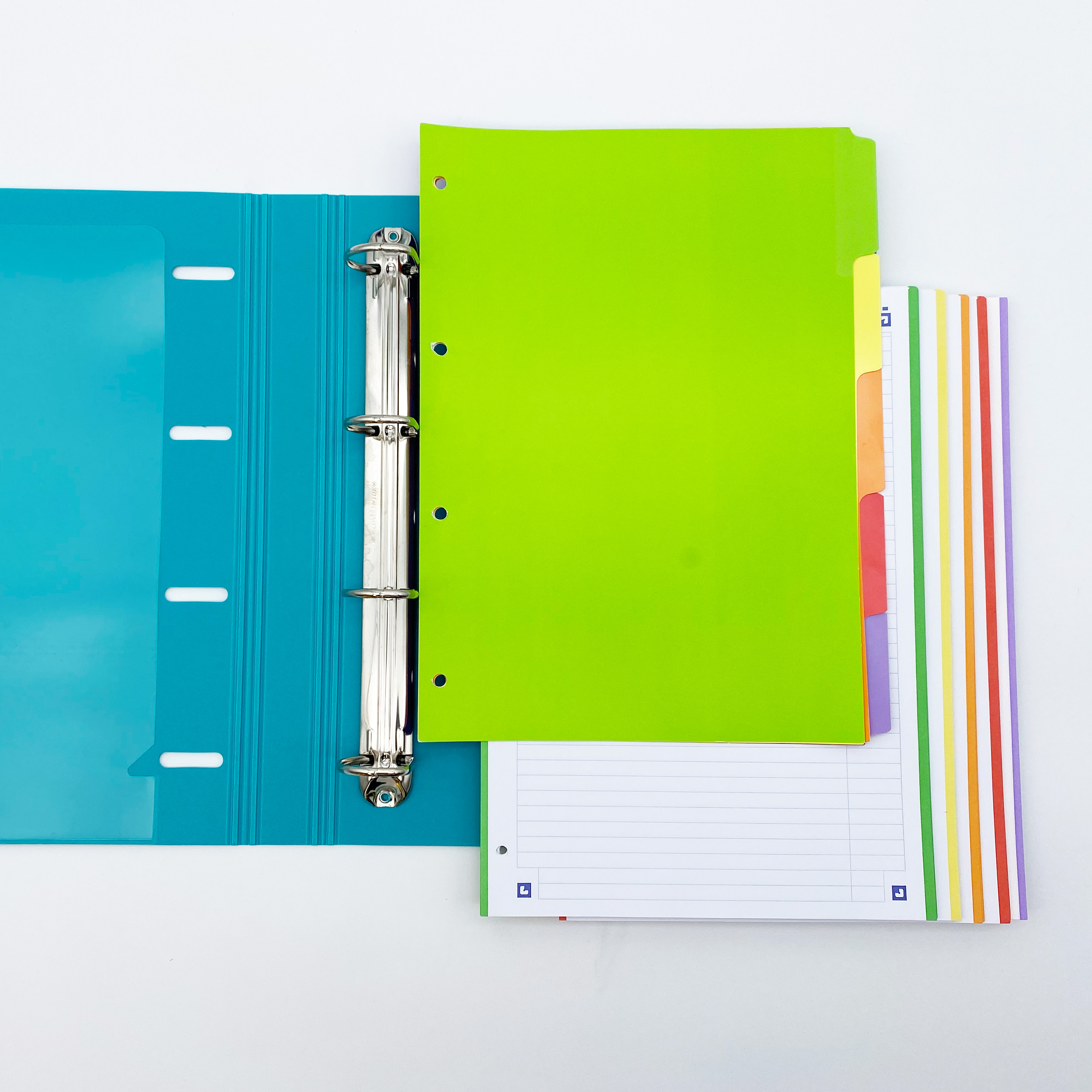 Oxford Strongline Tabbladen Karton A4 - 5 levendige kleuren