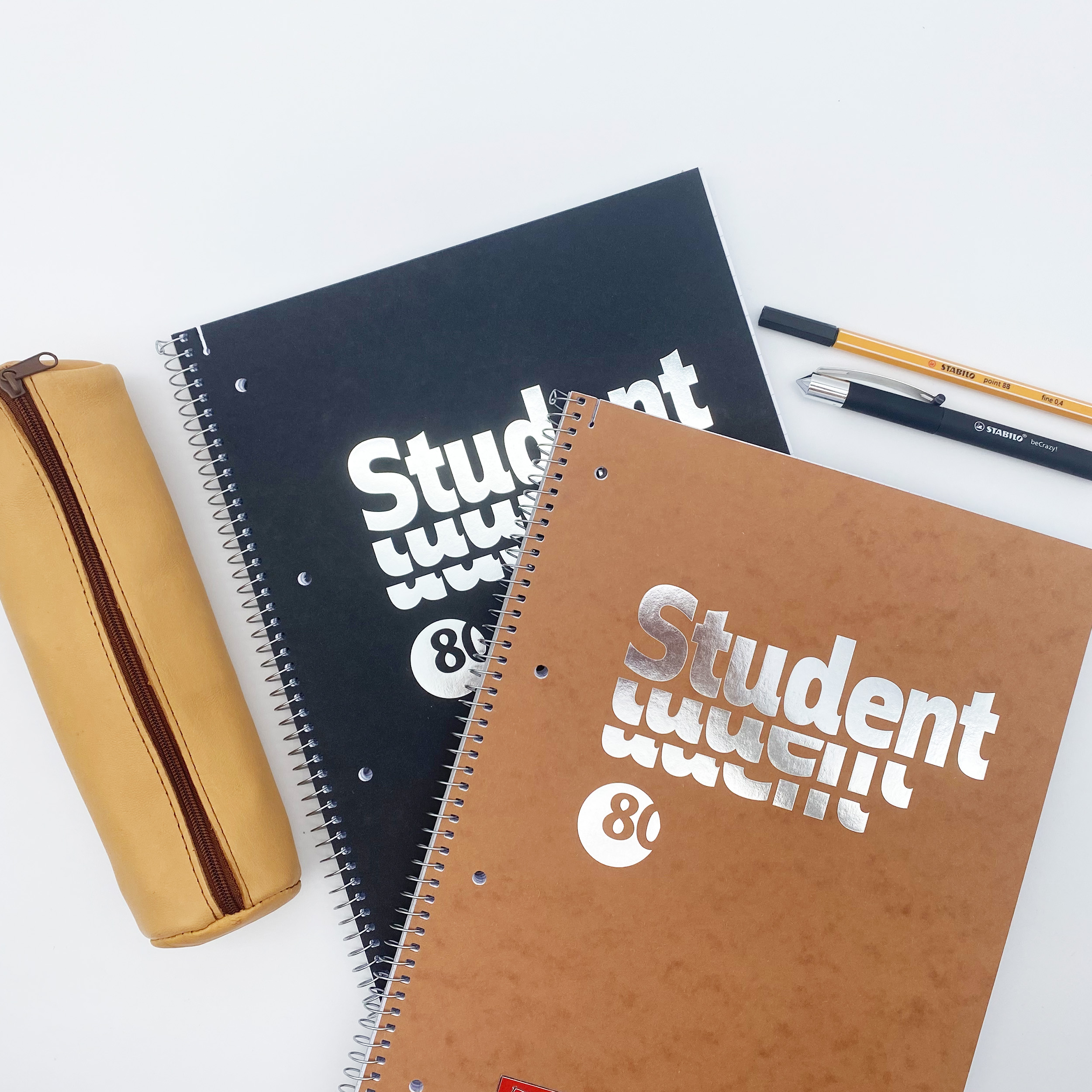 Brunnen Premium Student Collegeblok A4 5x5 Geruit Nature Bruin