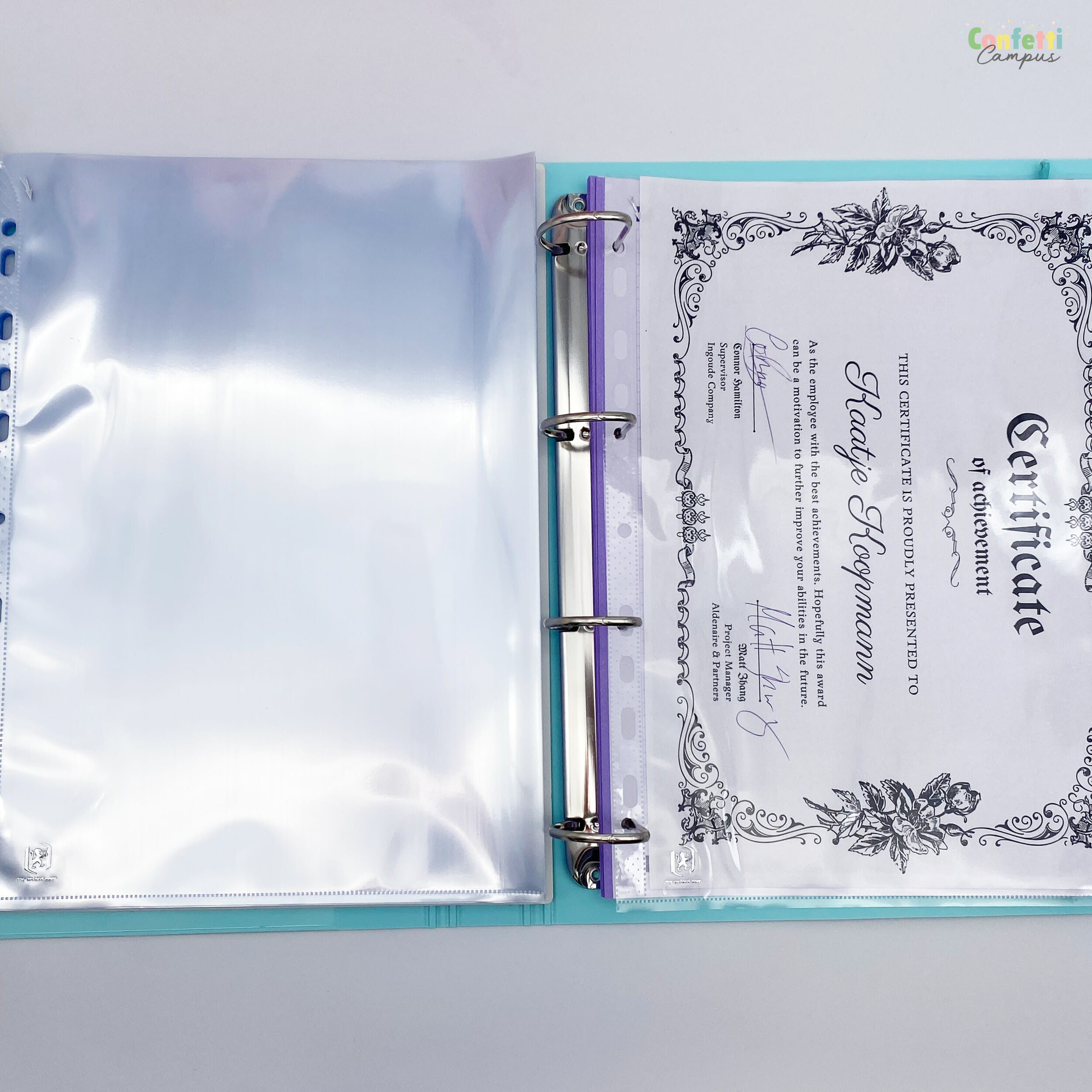 Oxford Insteekhoezen Transparant A4 Geperforeerd 50 stuks