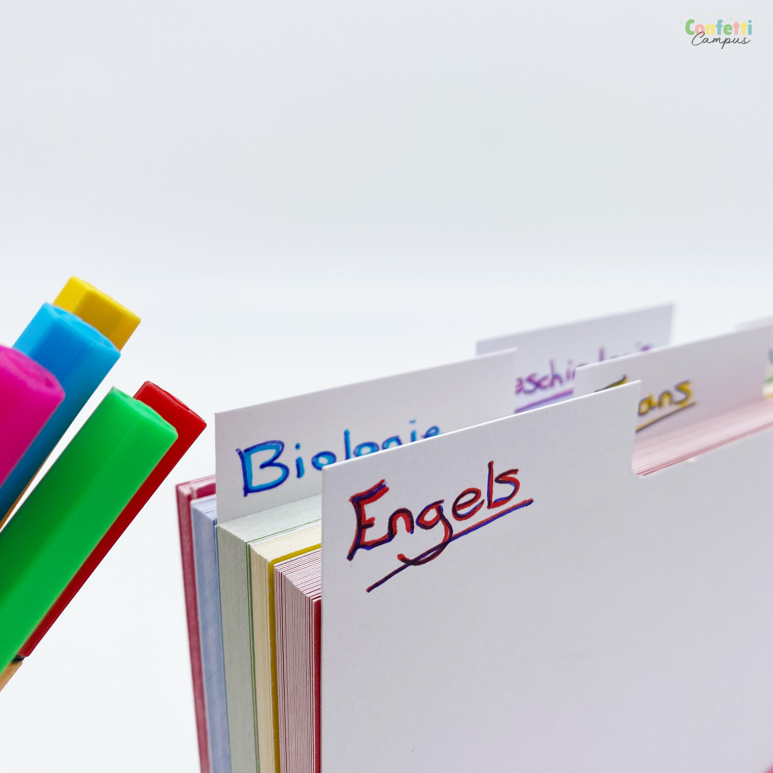 Flashcards Tabs A7 Formaat - Set van 12