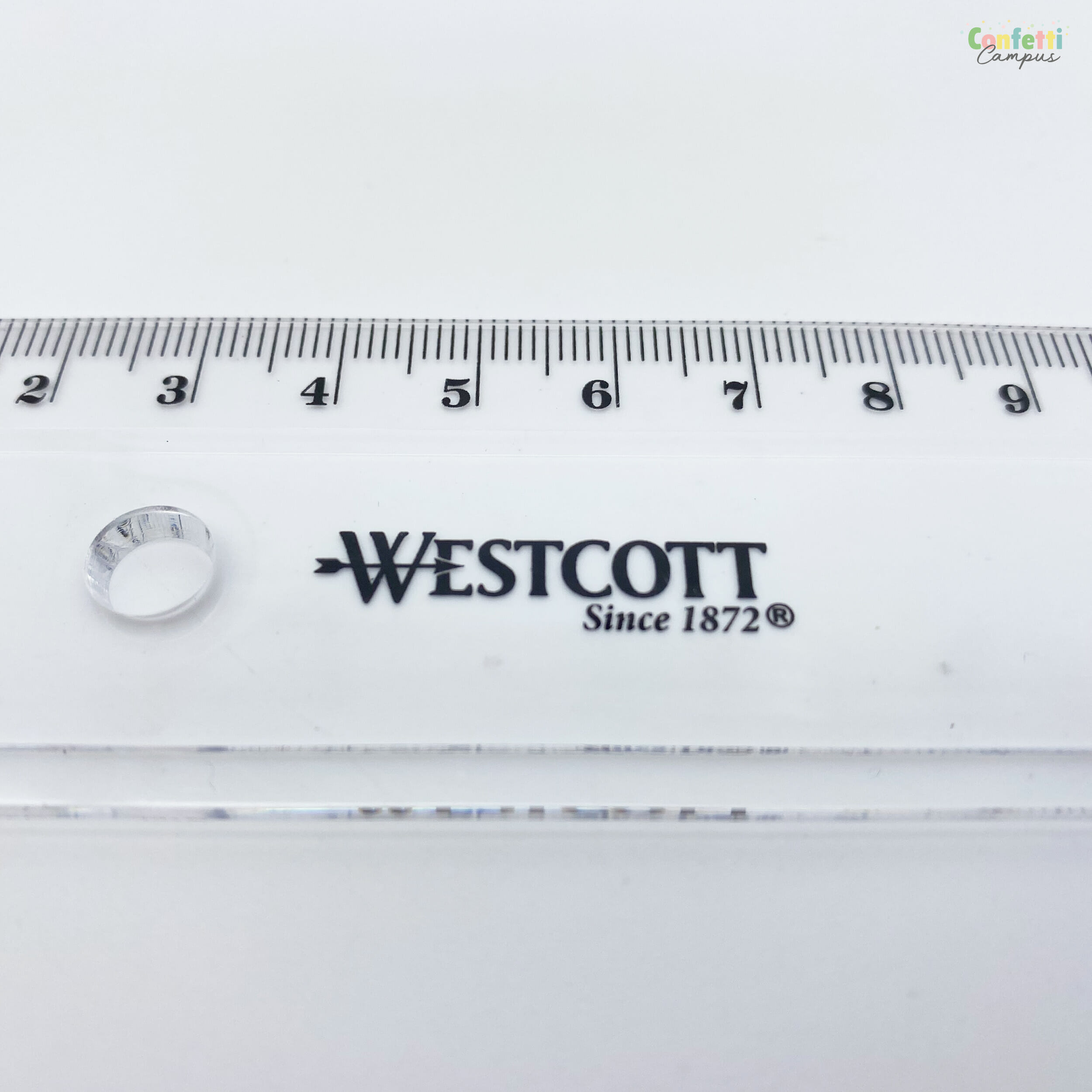 Westcott Liniaal 20 cm Transparant - Confetti Campus