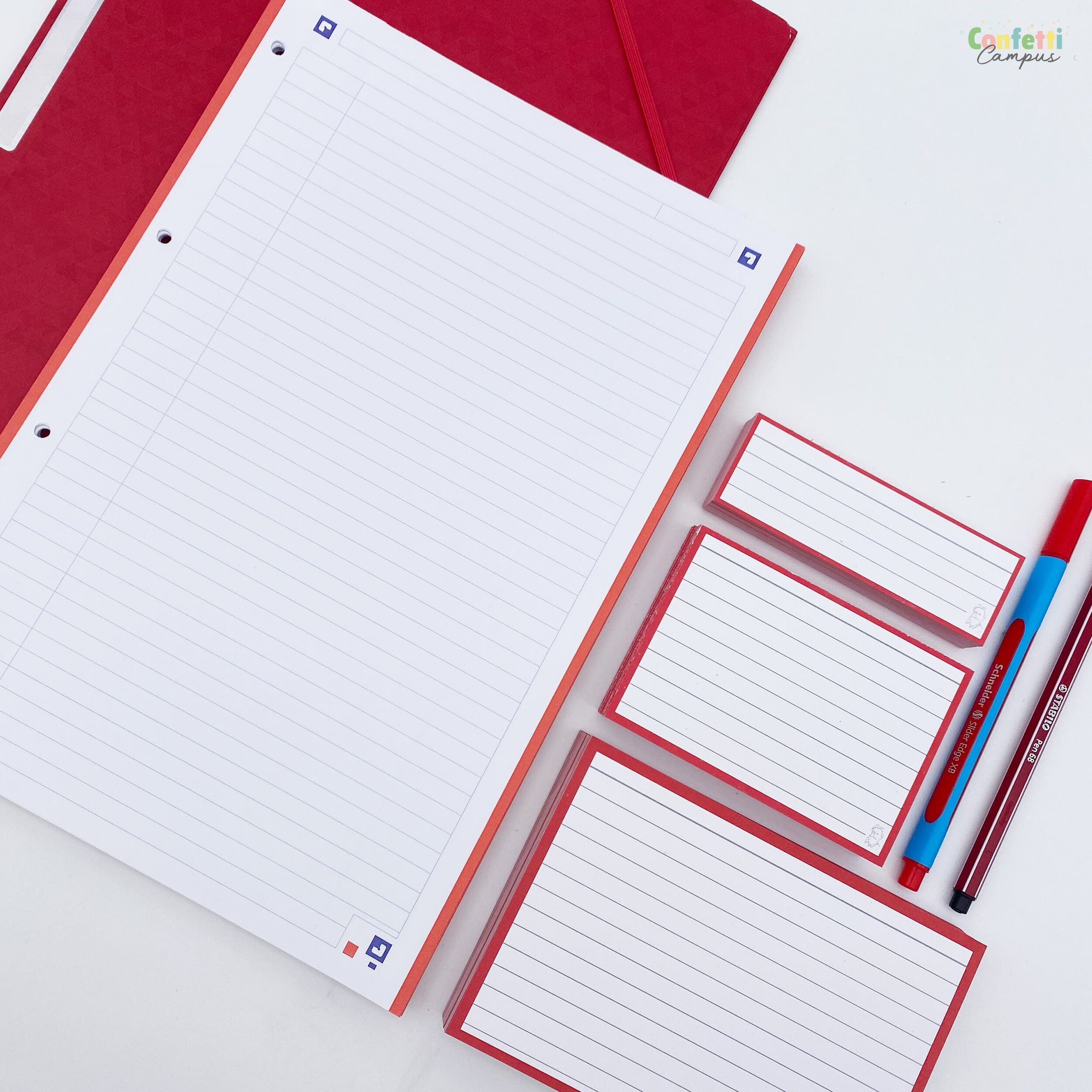 Pretty Notes & Flashcards Rood - Compleet pakket 10% sale