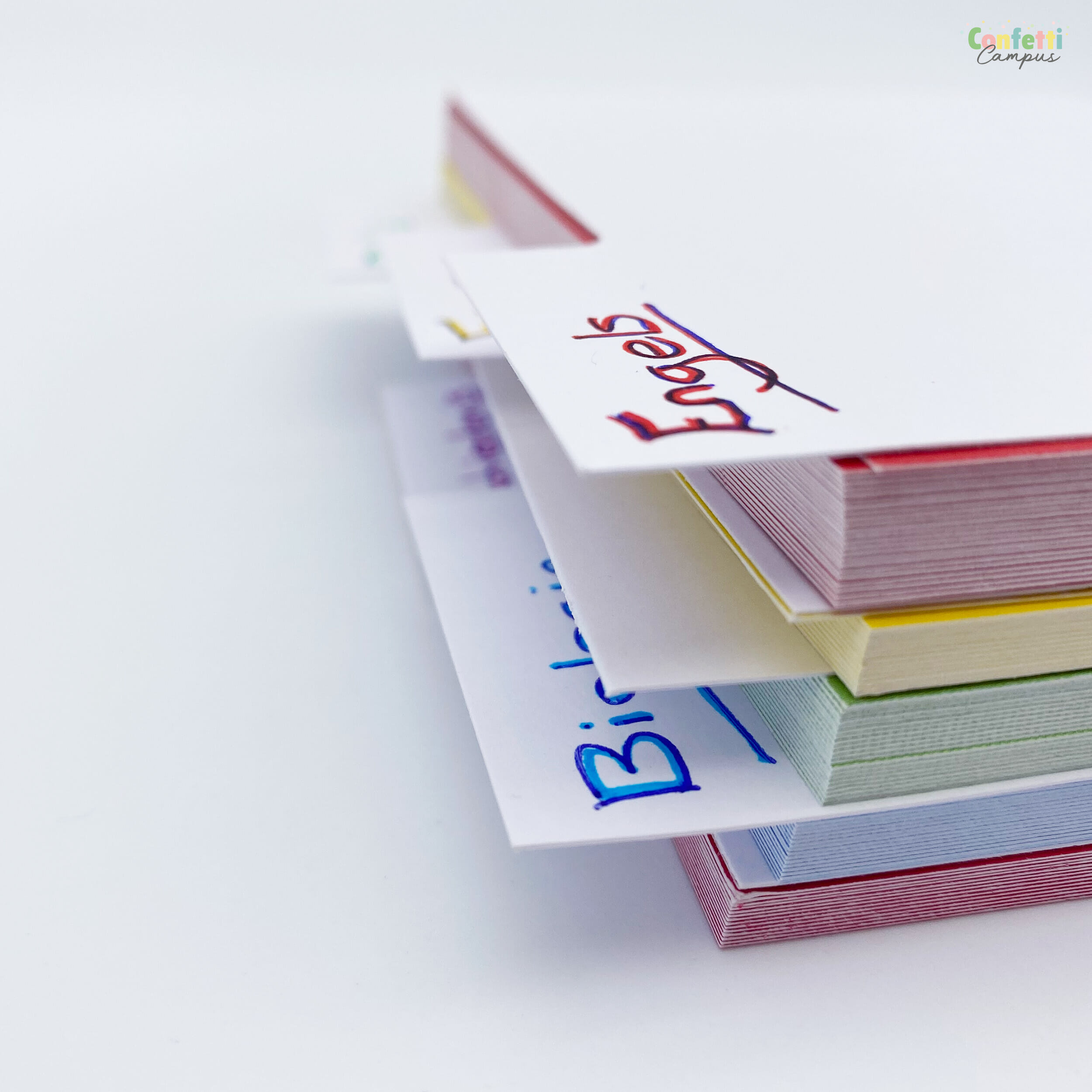Flashcards Tabs A7 Formaat - Set van 12