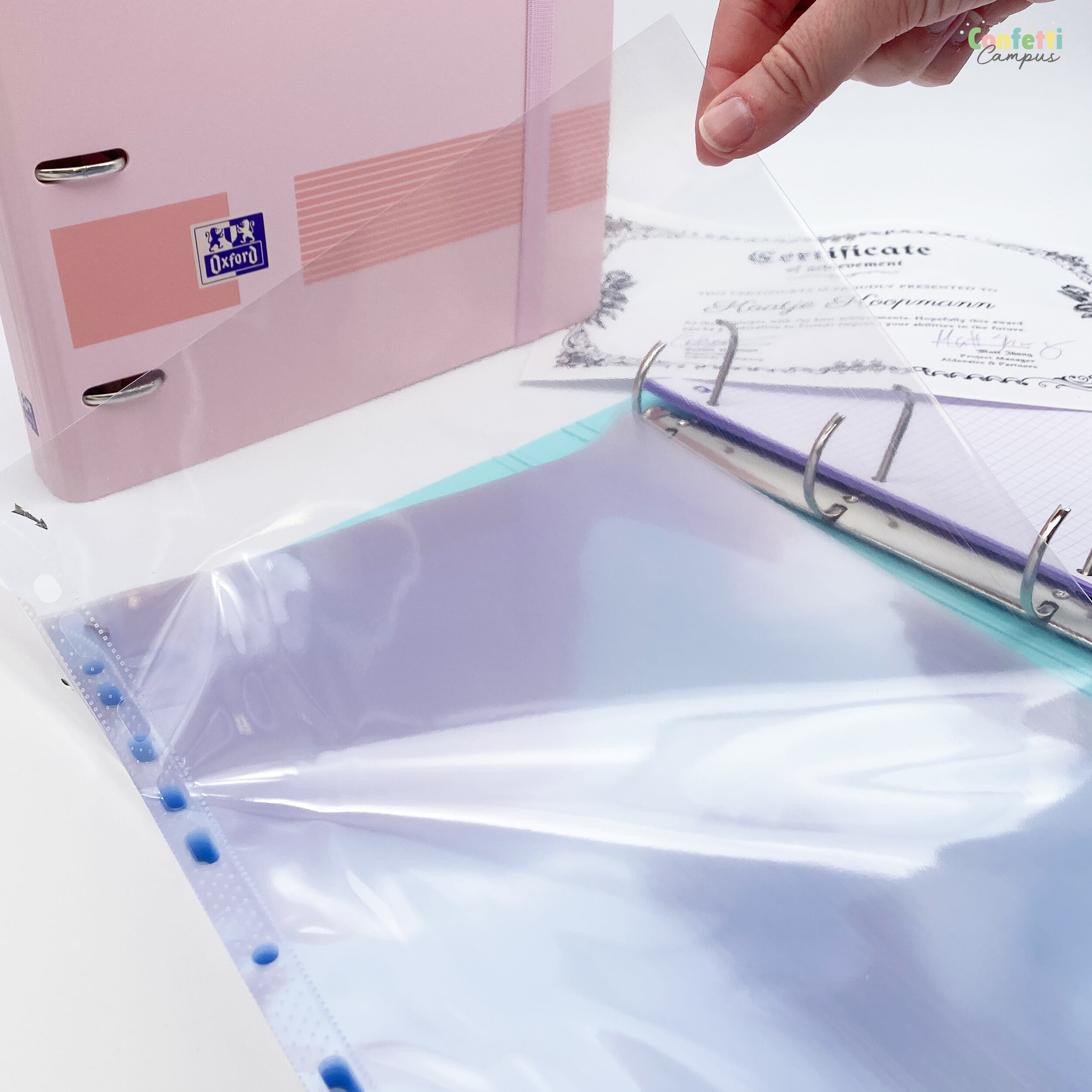 Oxford Insteekhoezen Transparant A4 Geperforeerd 50 stuks