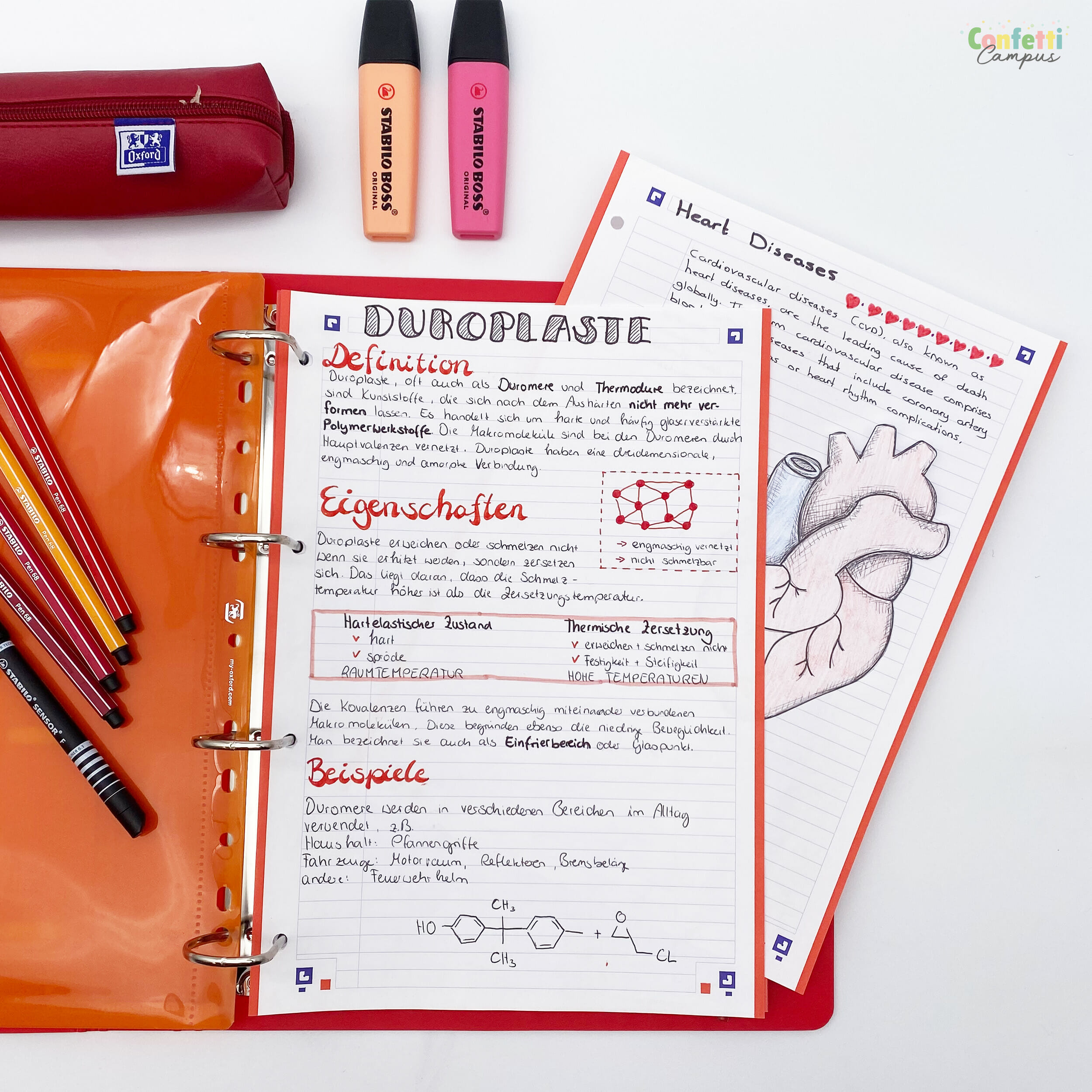 Pretty Notes & Flashcards Rood - Compleet pakket 10% sale