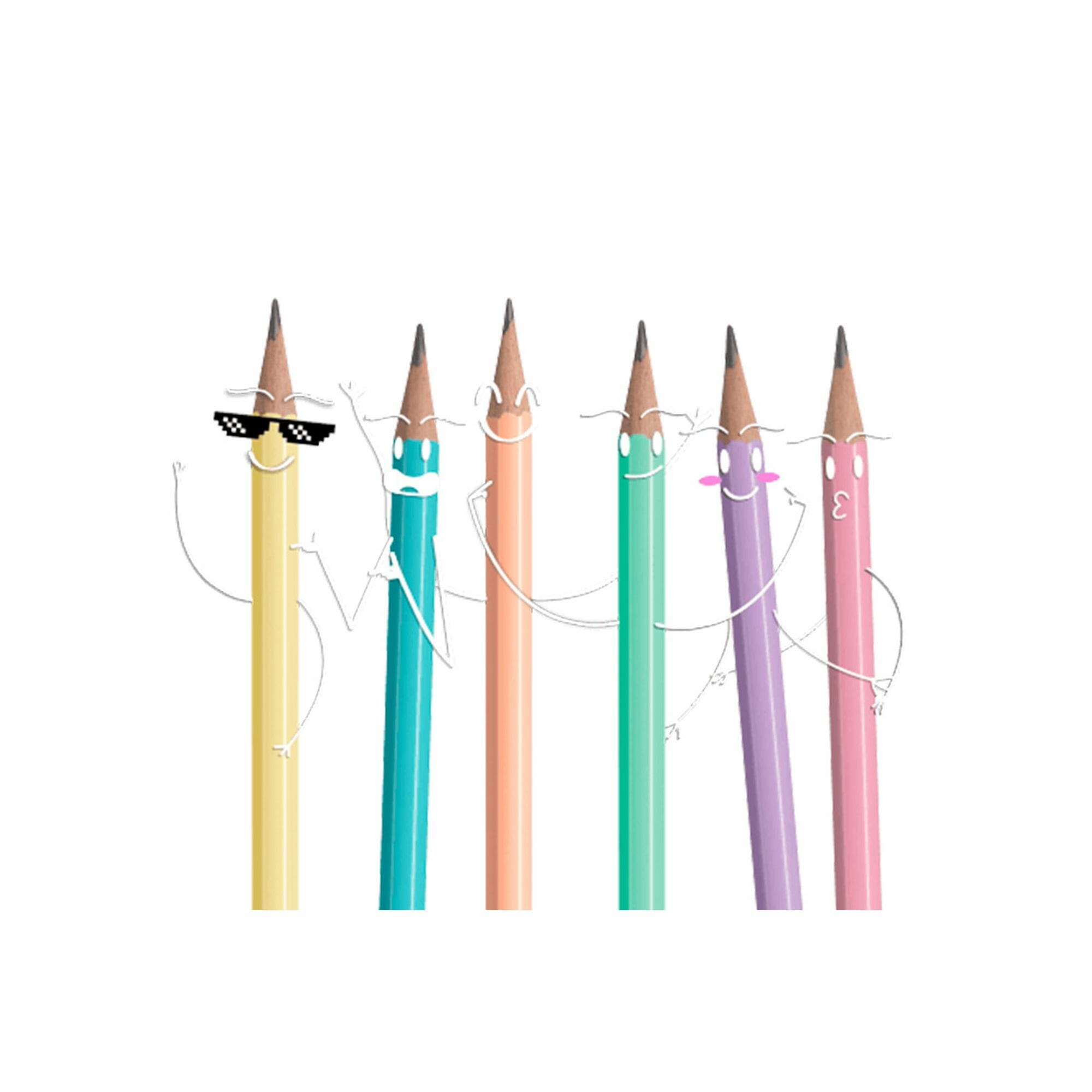 STABILO Swano® HB potlood met gum Pastel Roze