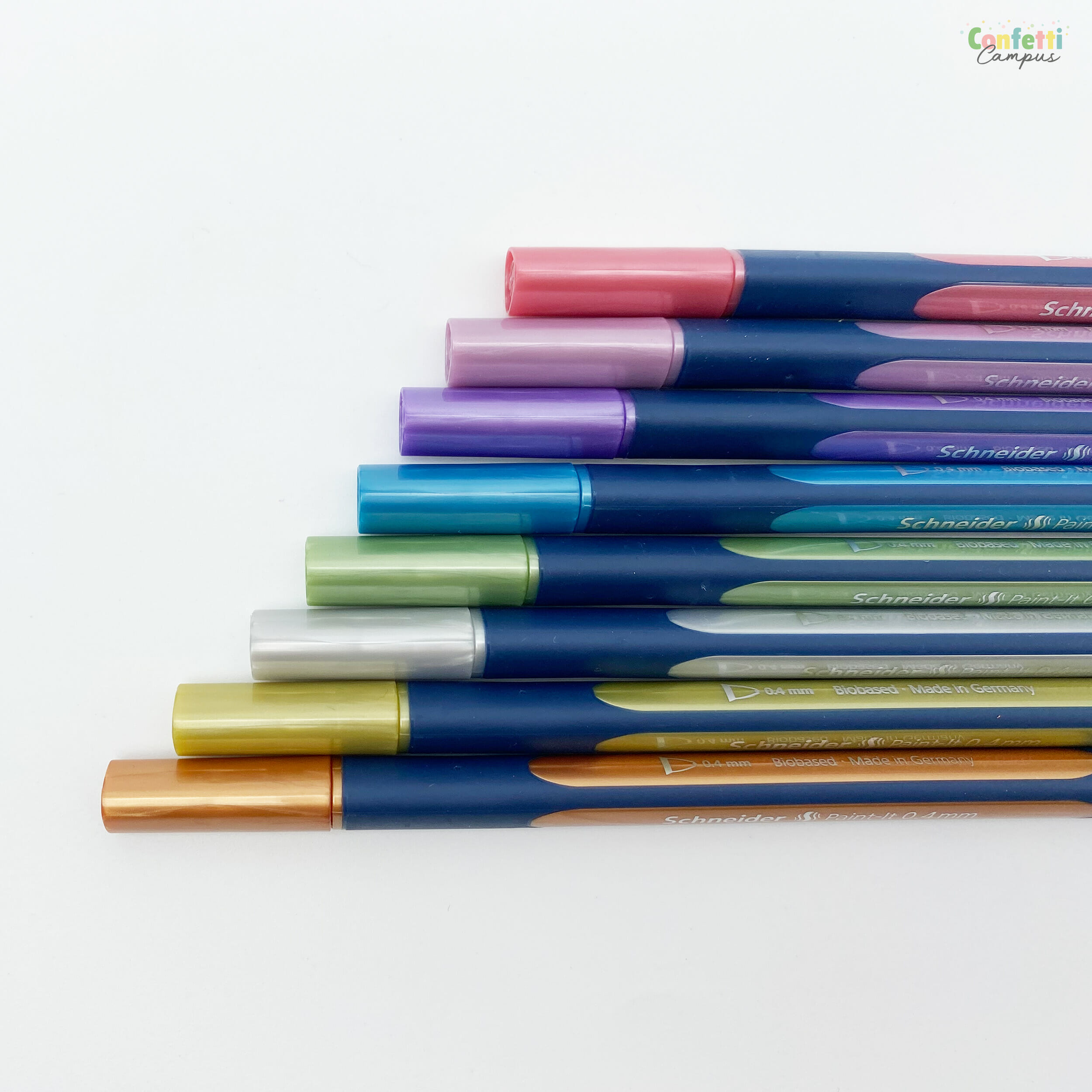 Schneider Metallic Rollerball Set 8 Pennen + 2 gratis