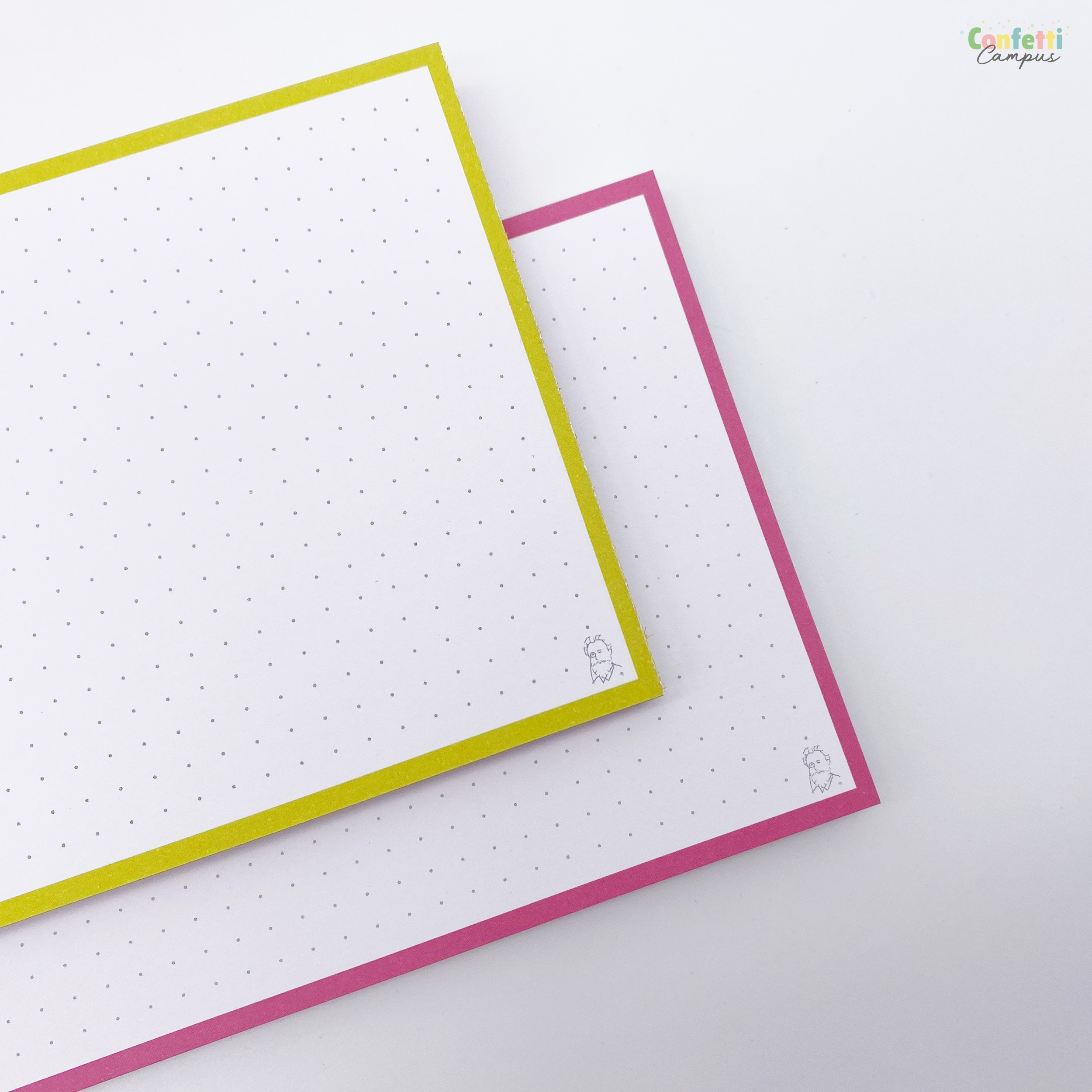 Leitner Flashcards A6 Duo Dotted Mango-Raspberry Sorbet - Confetti Campus