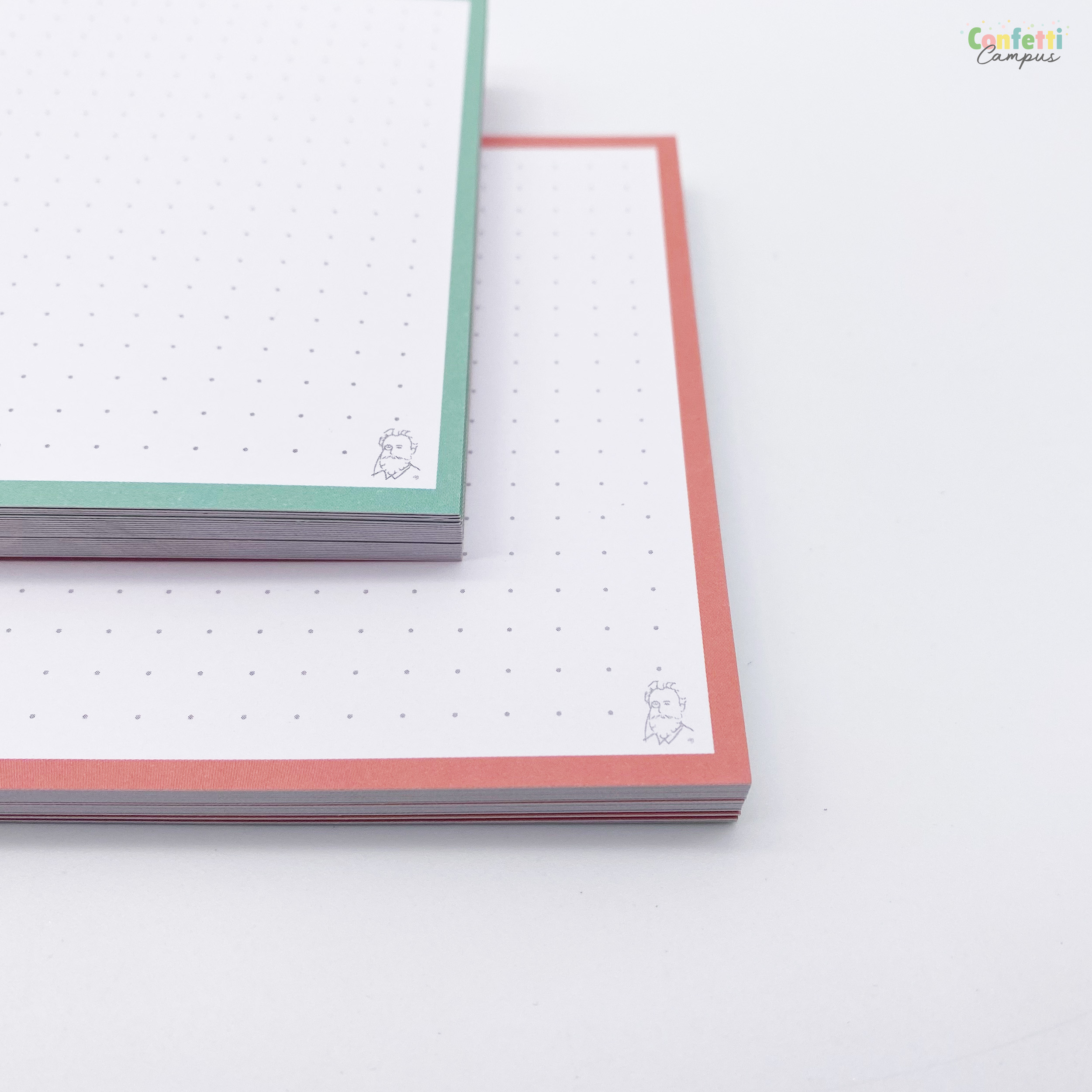 Leitner Flashcards A6 Duo Dotted Mint-Peach Icetea - Confetti Campus