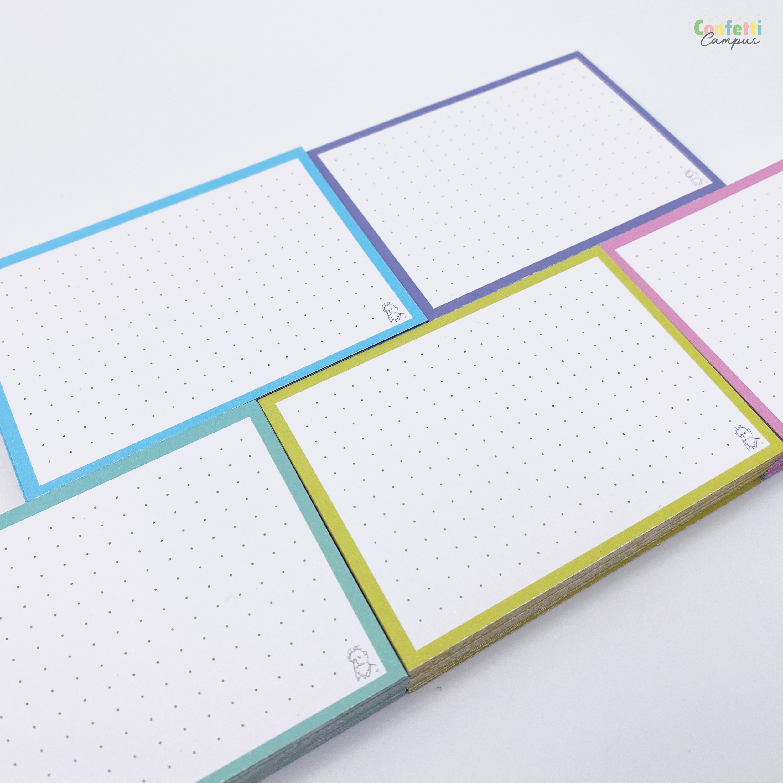 Leitner Flashcards A7 Duo Dotted Mango-Raspberry Sorbet - Confetti Campus