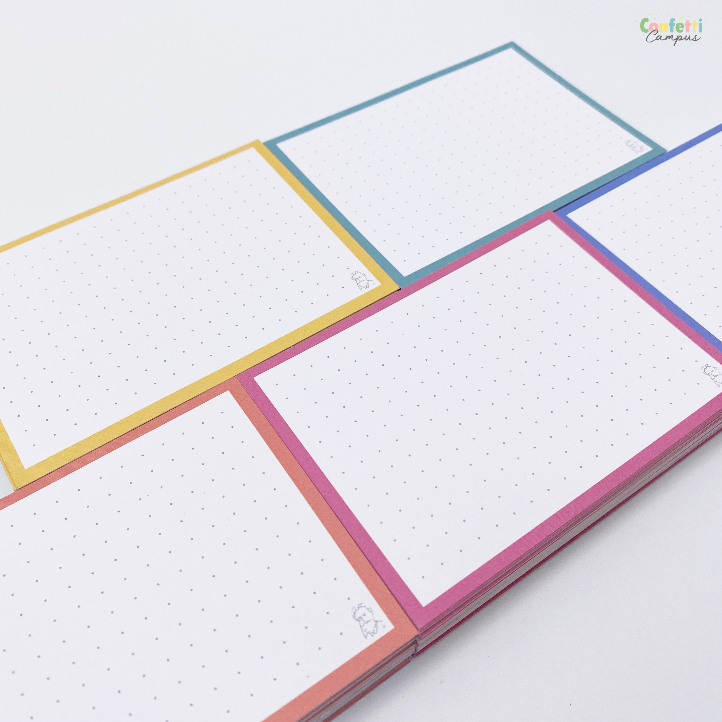 Leitner Flashcards A7 Duo Dotted Lavender Sunset - Confetti Campus