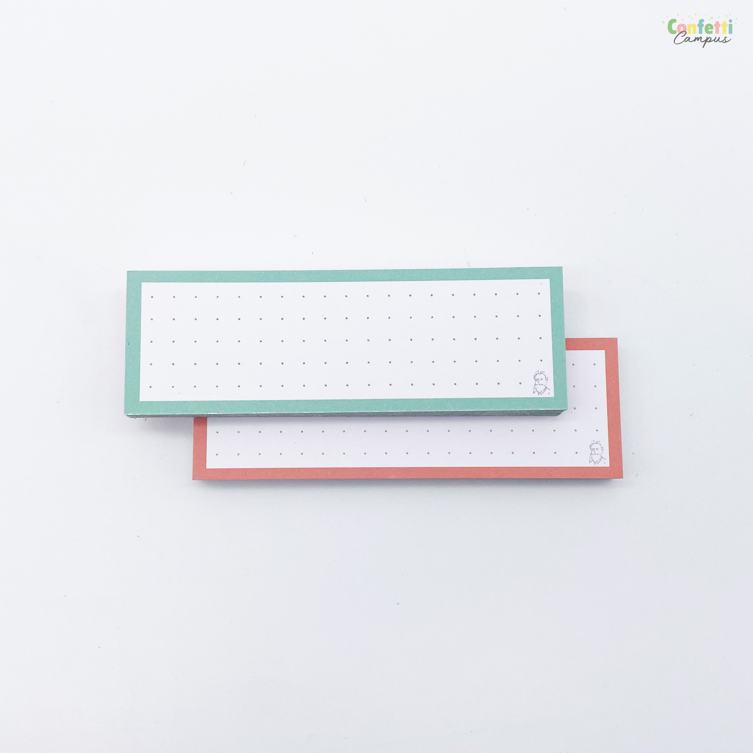 Leitner Flashcards Woordkaartjes Duo Dotted Mint-Peach Icetea