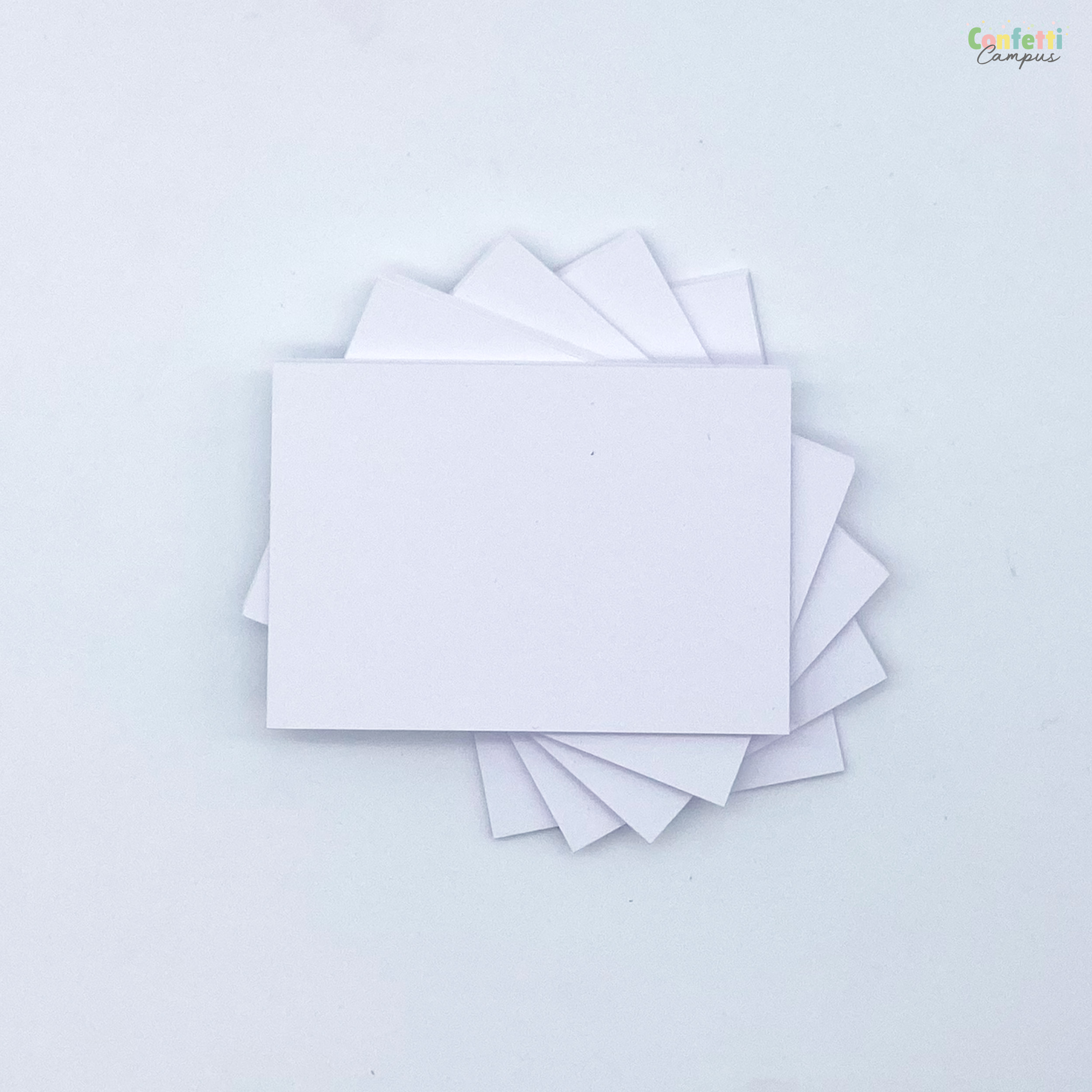 Leitner Flashcards A7 Blanco - Confetti Campus