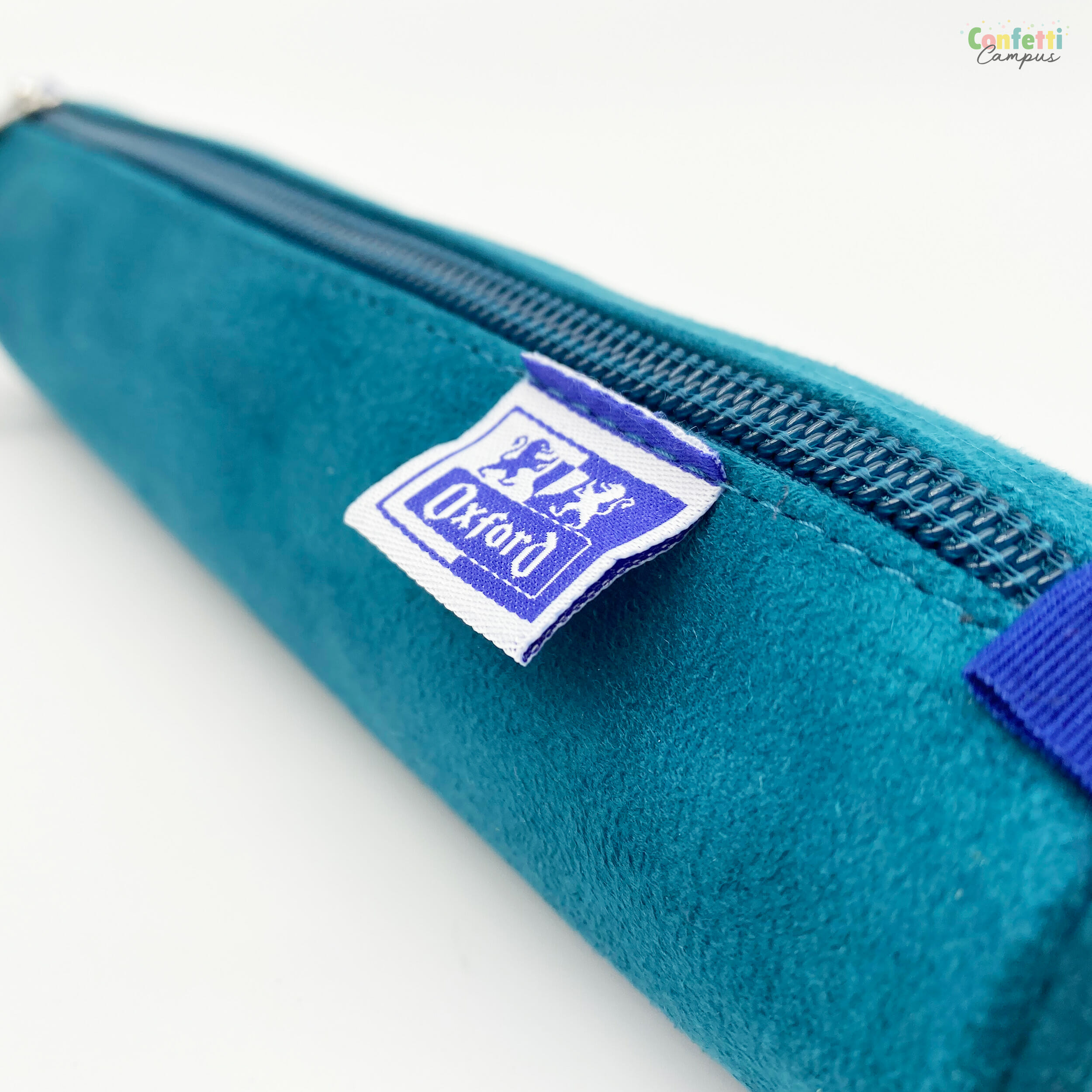 Oxford Etui Rond Kangoo Microfiber Touch Petrol Groen - Confetti Campus