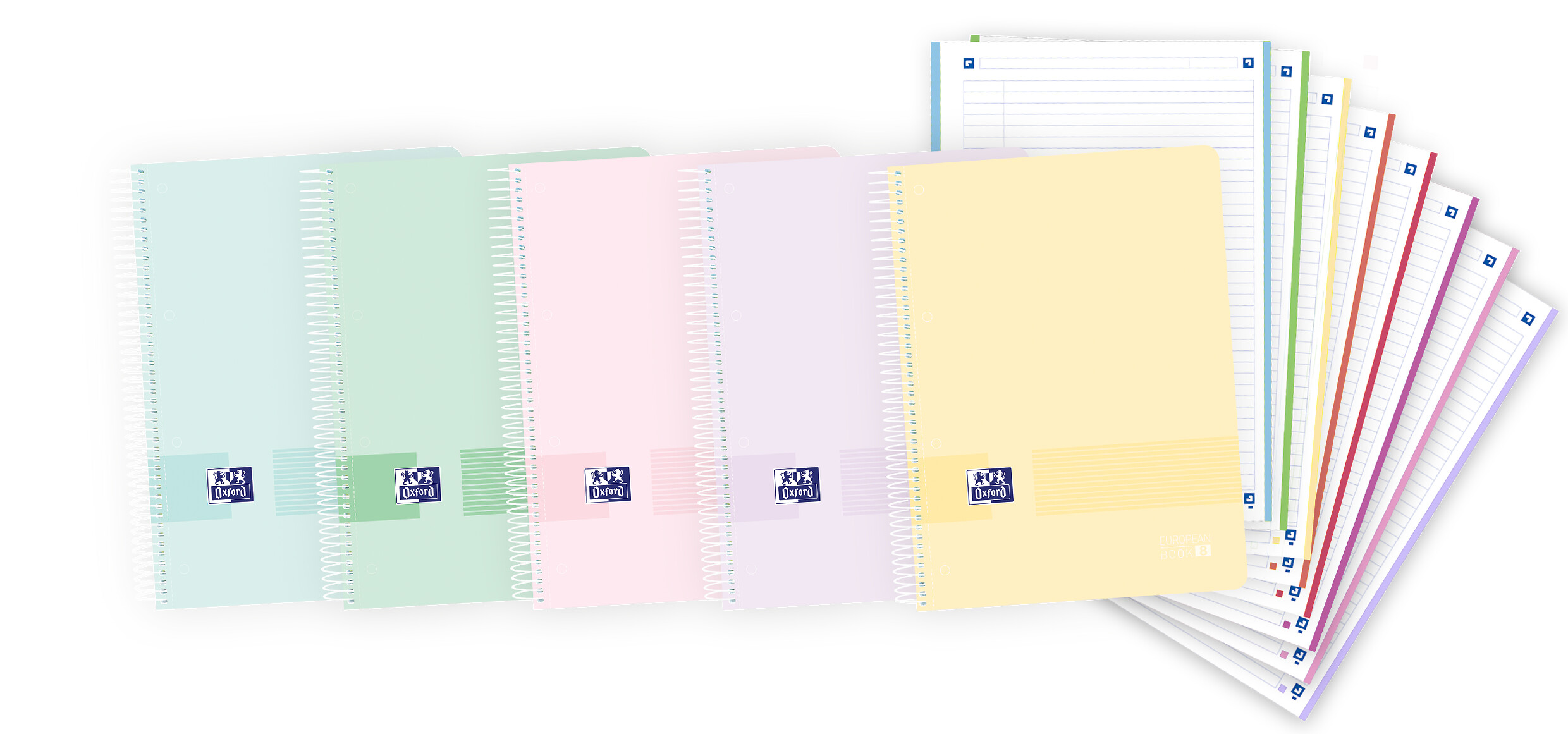 Oxford A4+ European Book 8 Hardcover Gelinieerd Pastel Geel