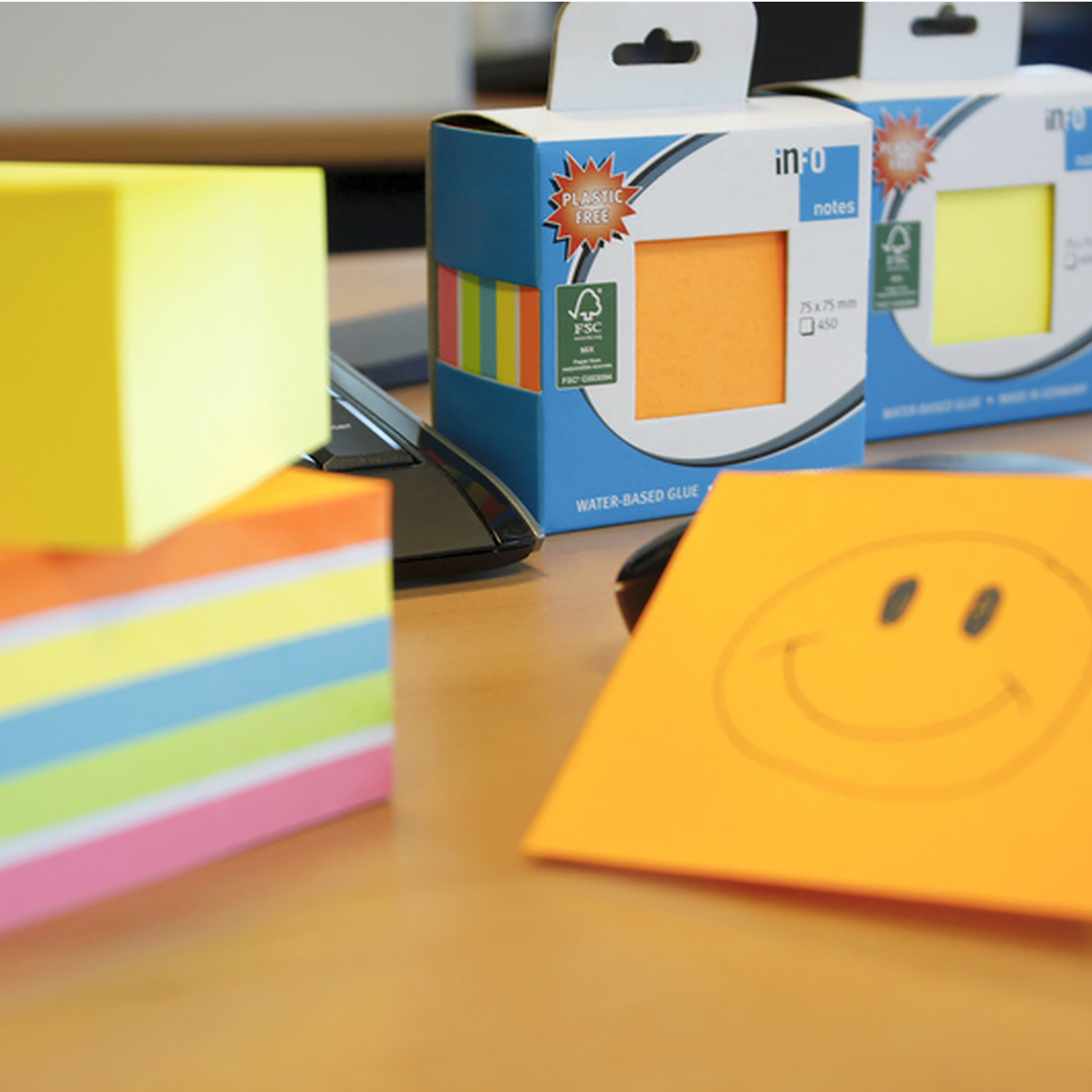 Info Notes Vierkante Sticky Notes 450 stuks Neon - Confetti Campus