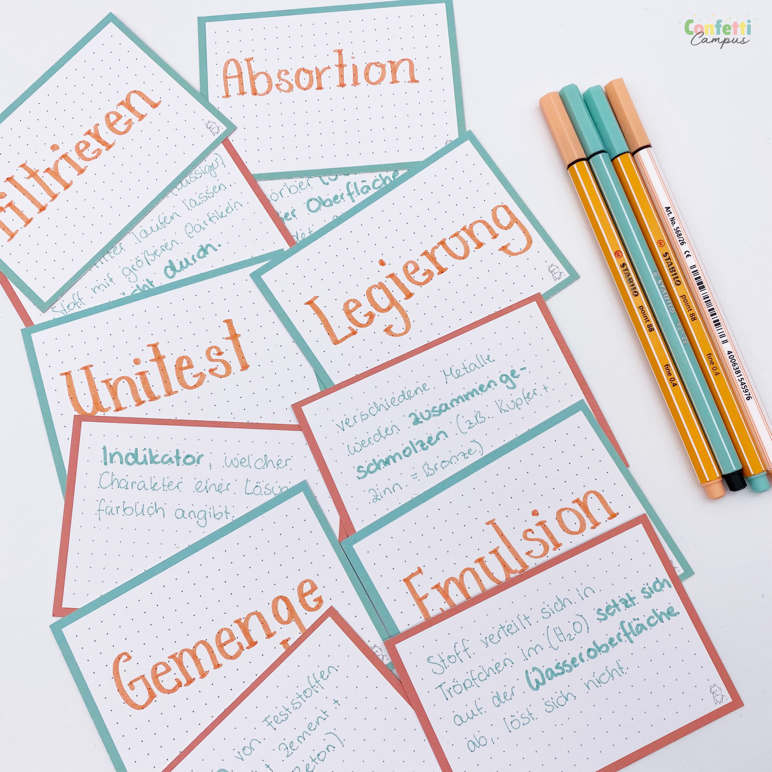 Mix & Match 500 Leitner Flashcards DUO - Confetti Campus