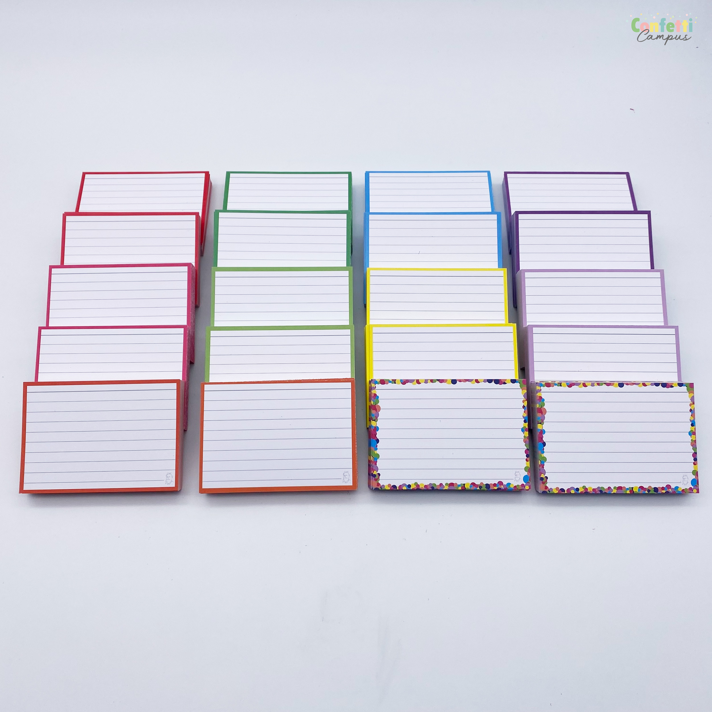 Leitner Flashcards Pakket A7 1000 stuks - Confetti Campus