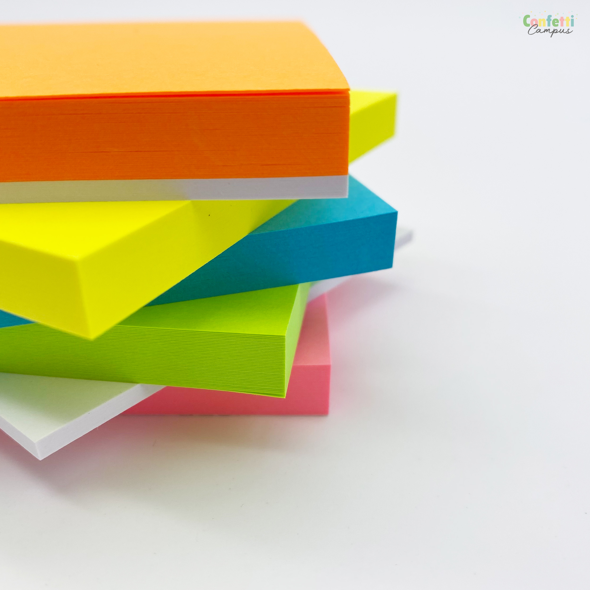 Info Notes Vierkante Sticky Notes 450 stuks Neon - Confetti Campus