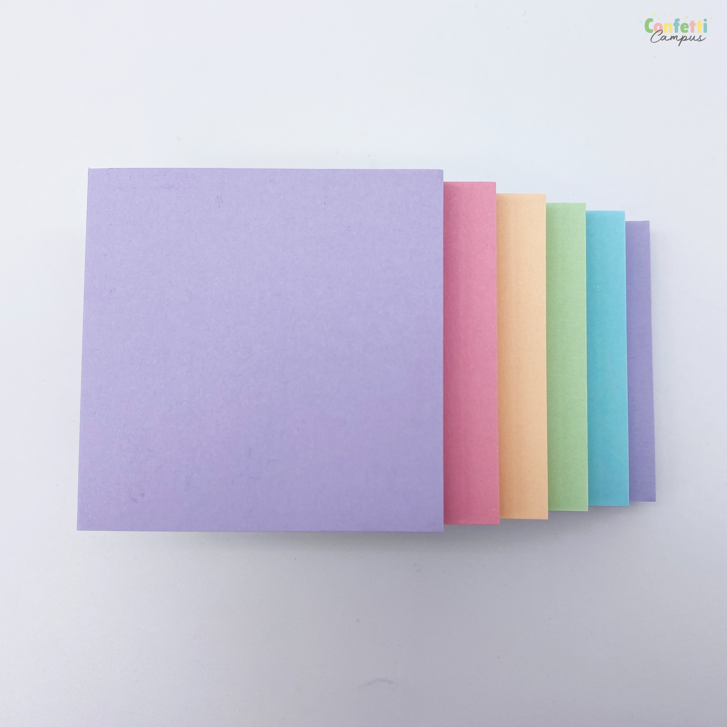 Info Notes Sticky Notes Vierkant 600 stuks 6 Kleuren Pastel
