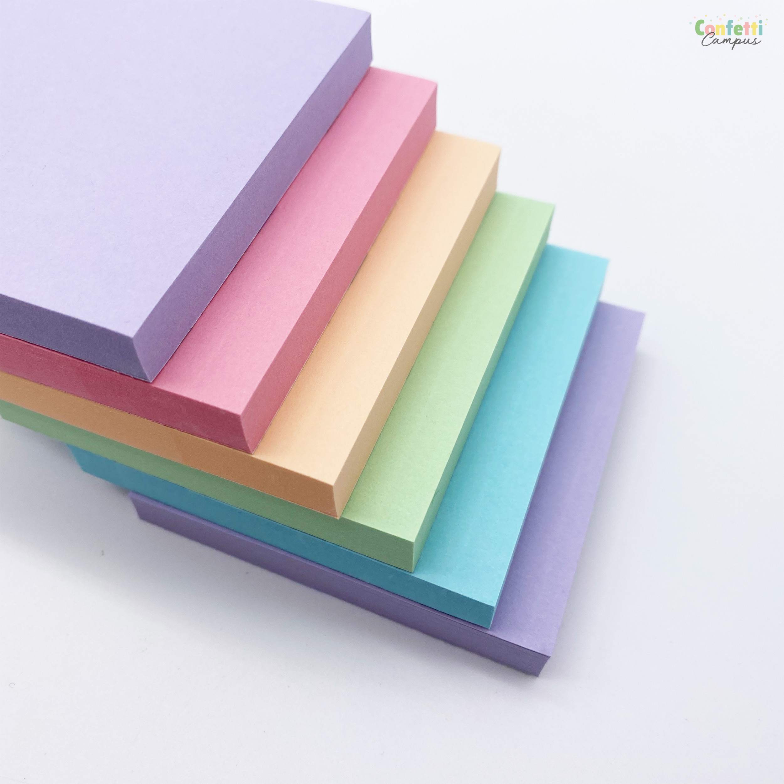 Info Notes Sticky Notes Vierkant 600 stuks 6 Kleuren Pastel