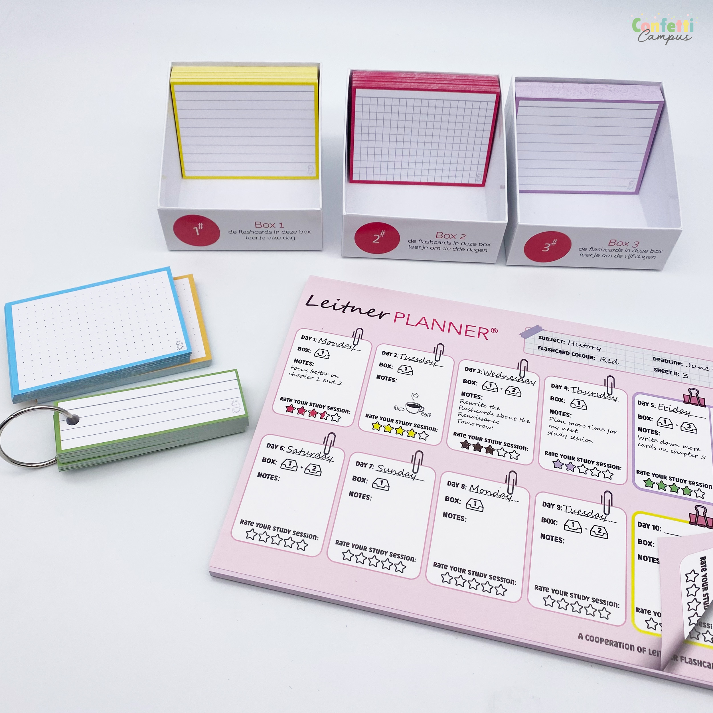 Leitner Flashcards Startpakket 10% Sale