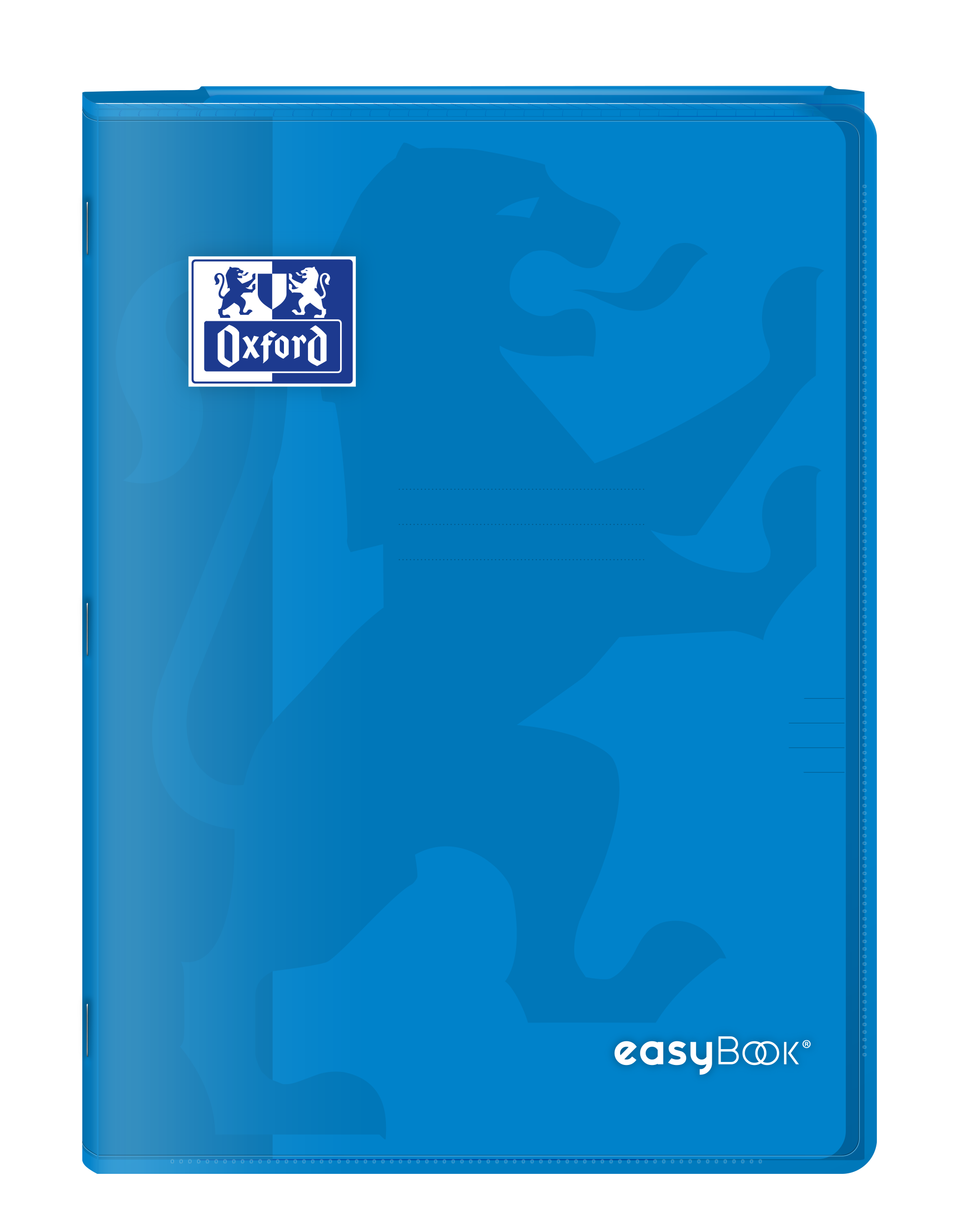 Oxford easyBook® A4+ Schrift met plastic omslag Gelinieerd Blauw