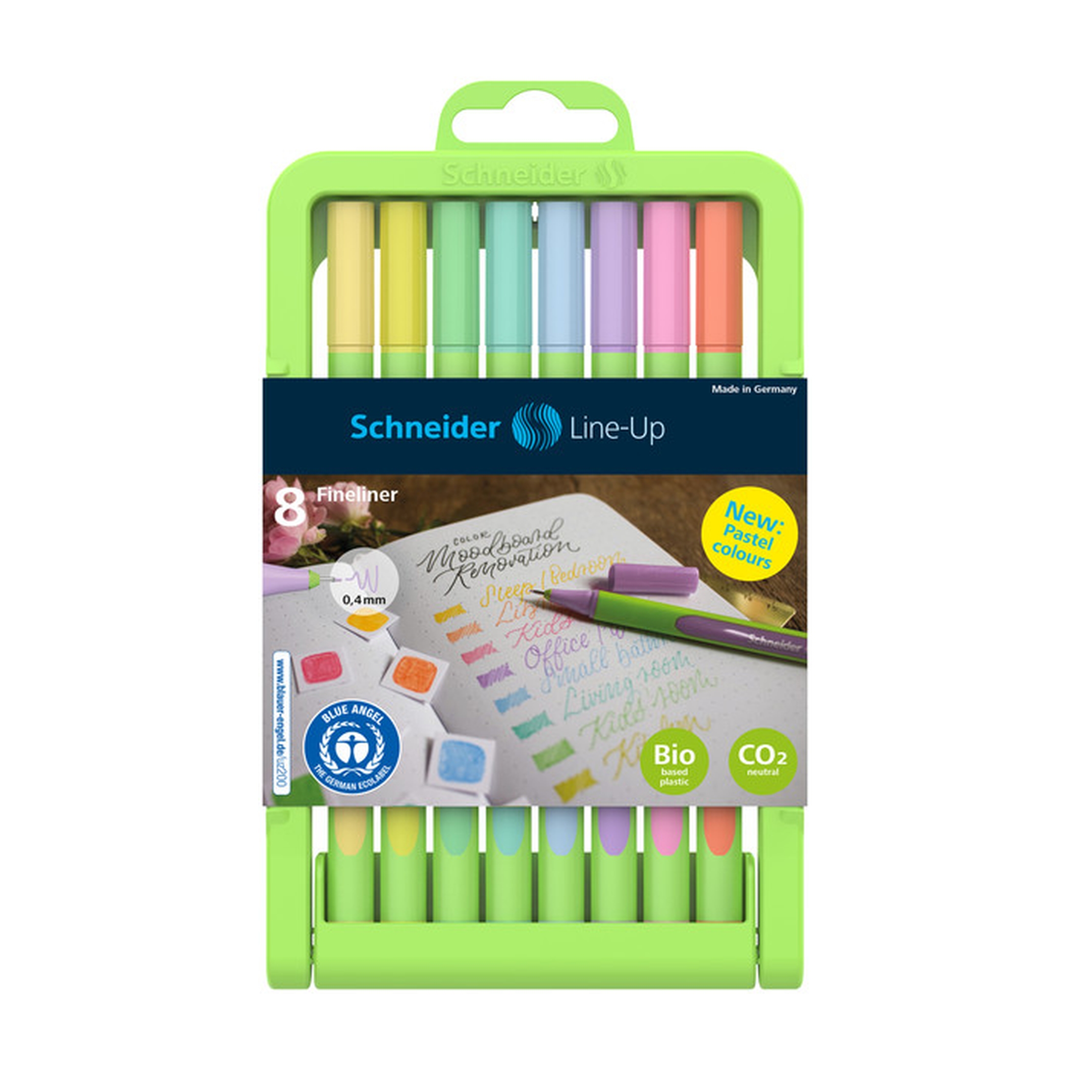 Schneider Line-Up fineliner Pastel Deskset 8 Kleuren - Confetti Campus