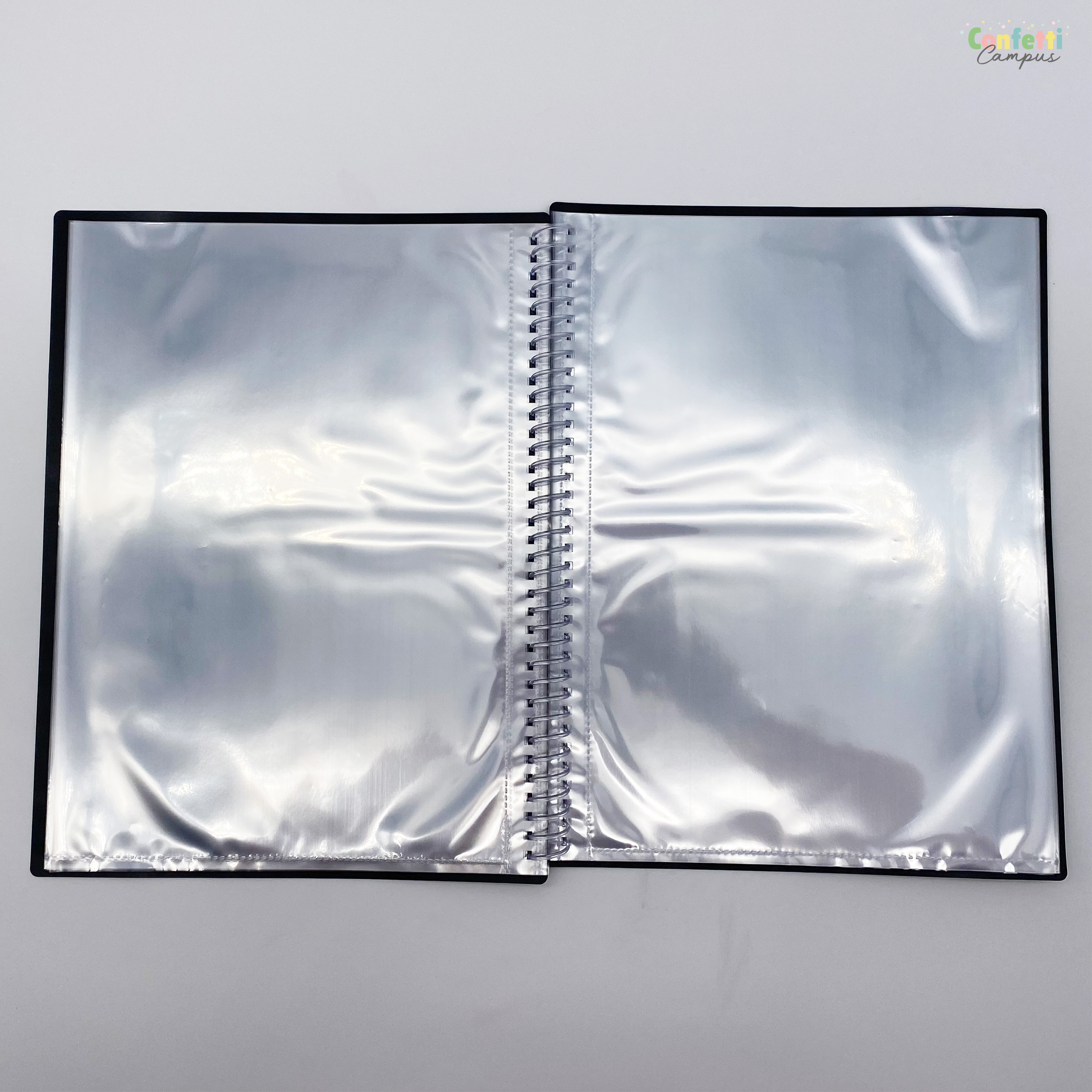 Oxford Showtas Portfolio A4 30 Insteekhoezen Zwart - Confetti Campus