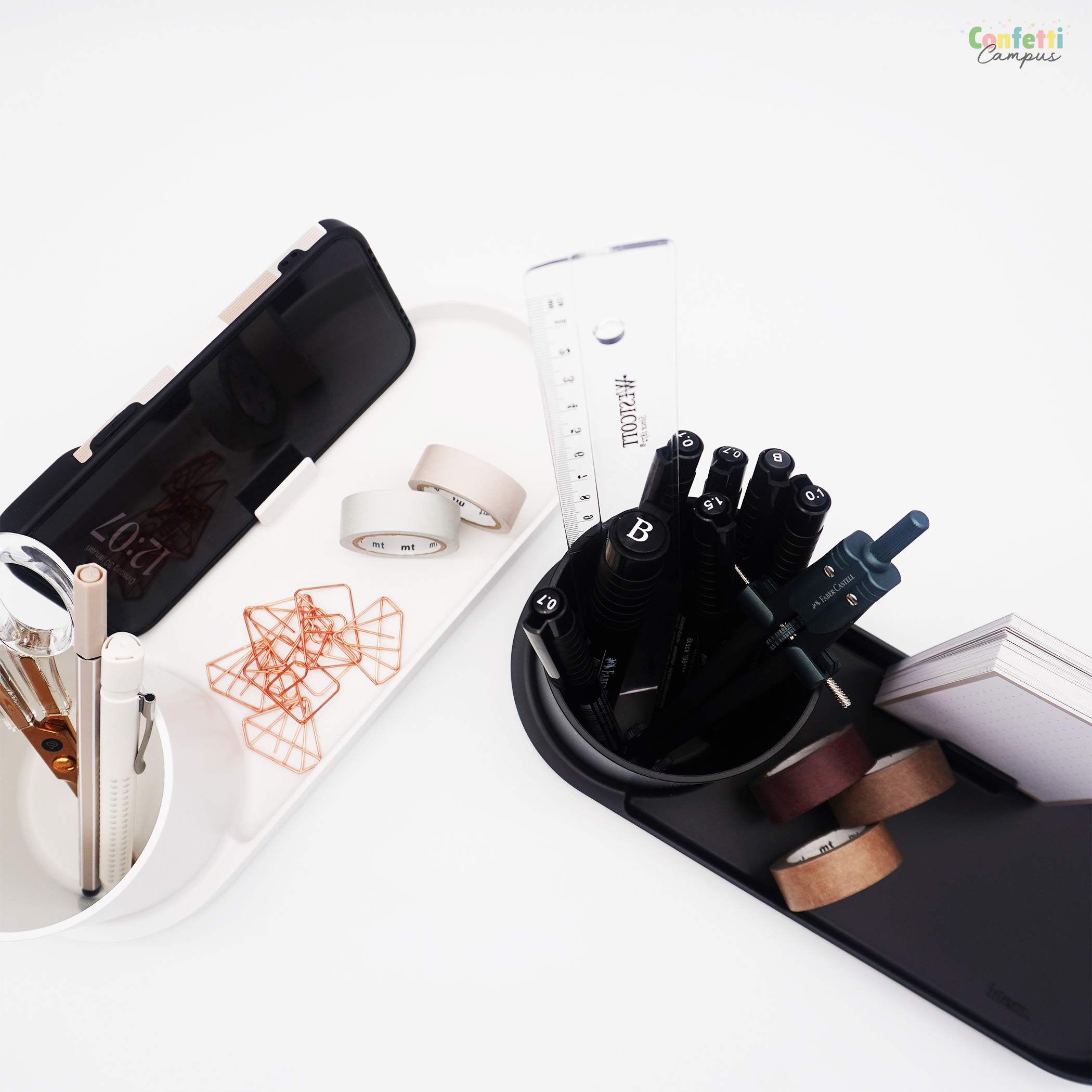 Forma Desk Organizer tray APRIL Wit - met telefoonhouder
