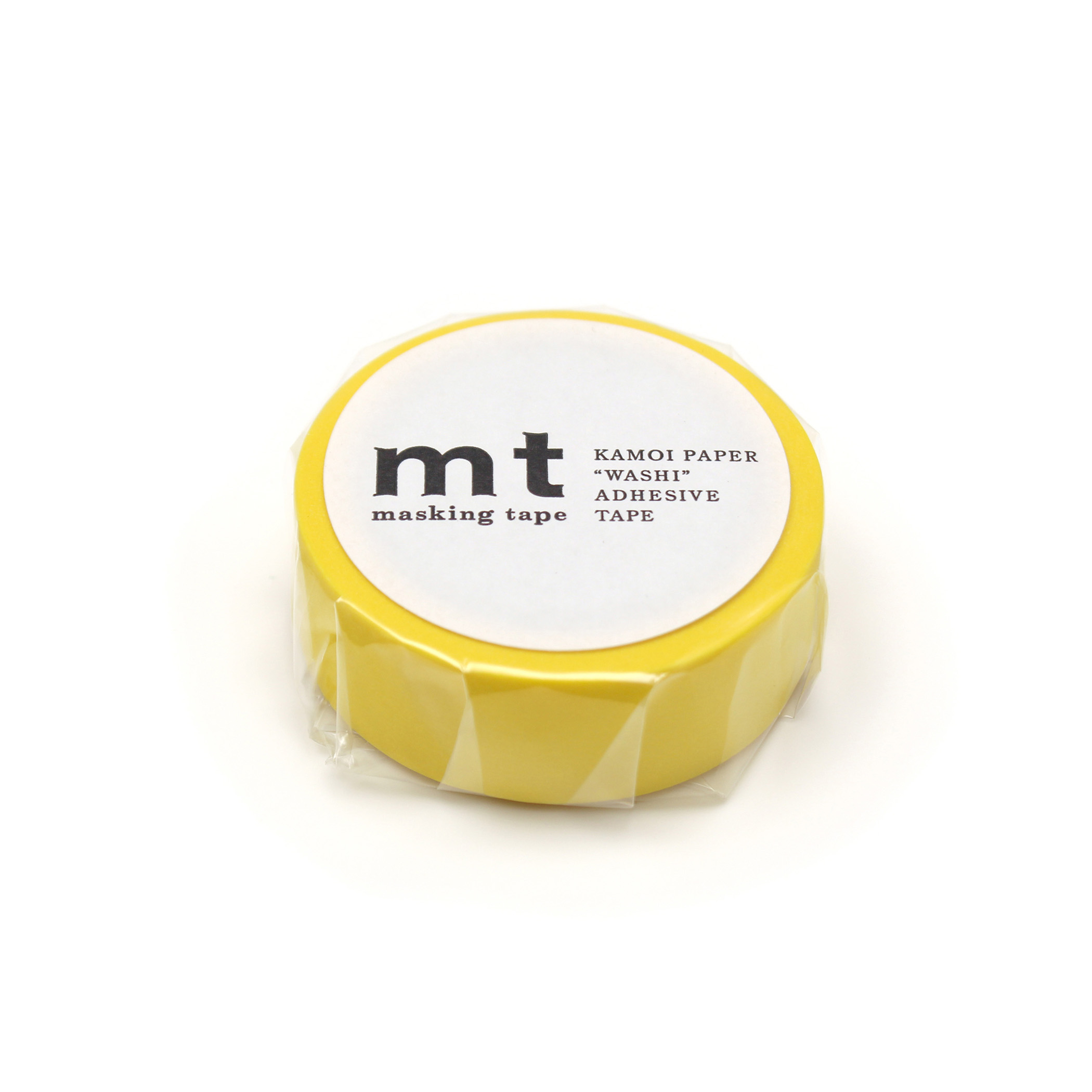 MT Washi Tape Mat Geel - matte gele washitape 15mm - Confetti Campus