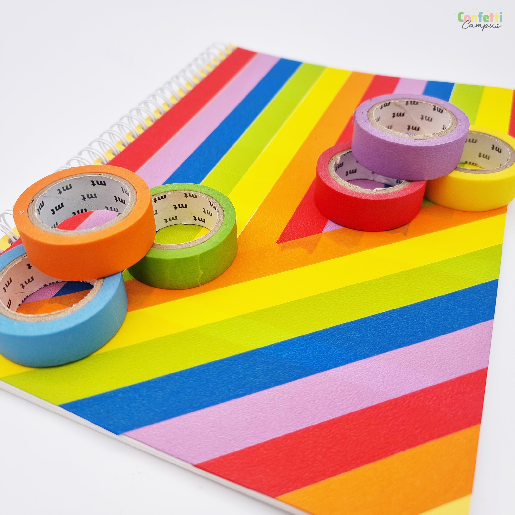 Voordeelset 5 MT Washi Tape 90's Neon - 15% korting - Confetti Campus