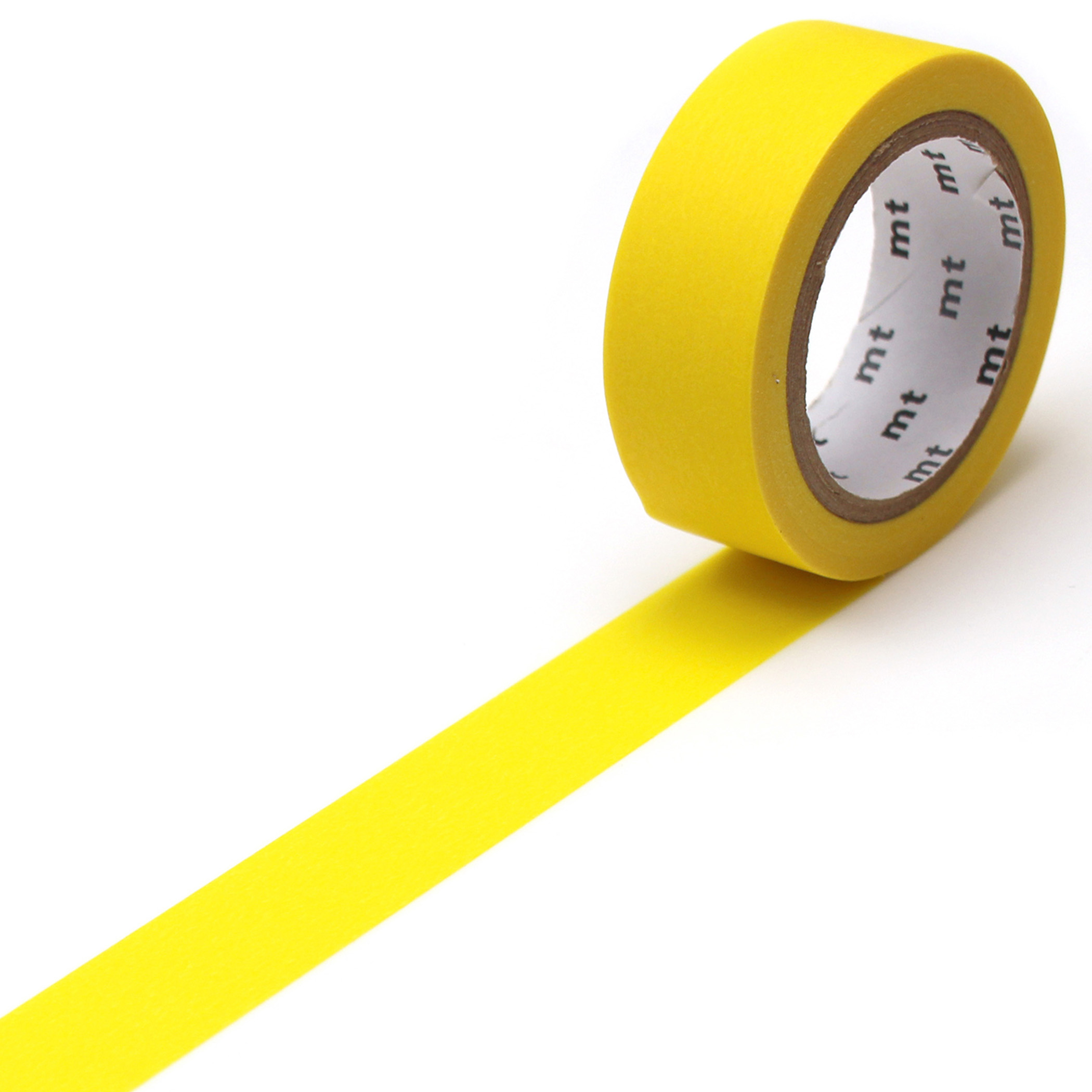 MT Washi Tape Mat Geel - matte gele washitape 15mm - Confetti Campus