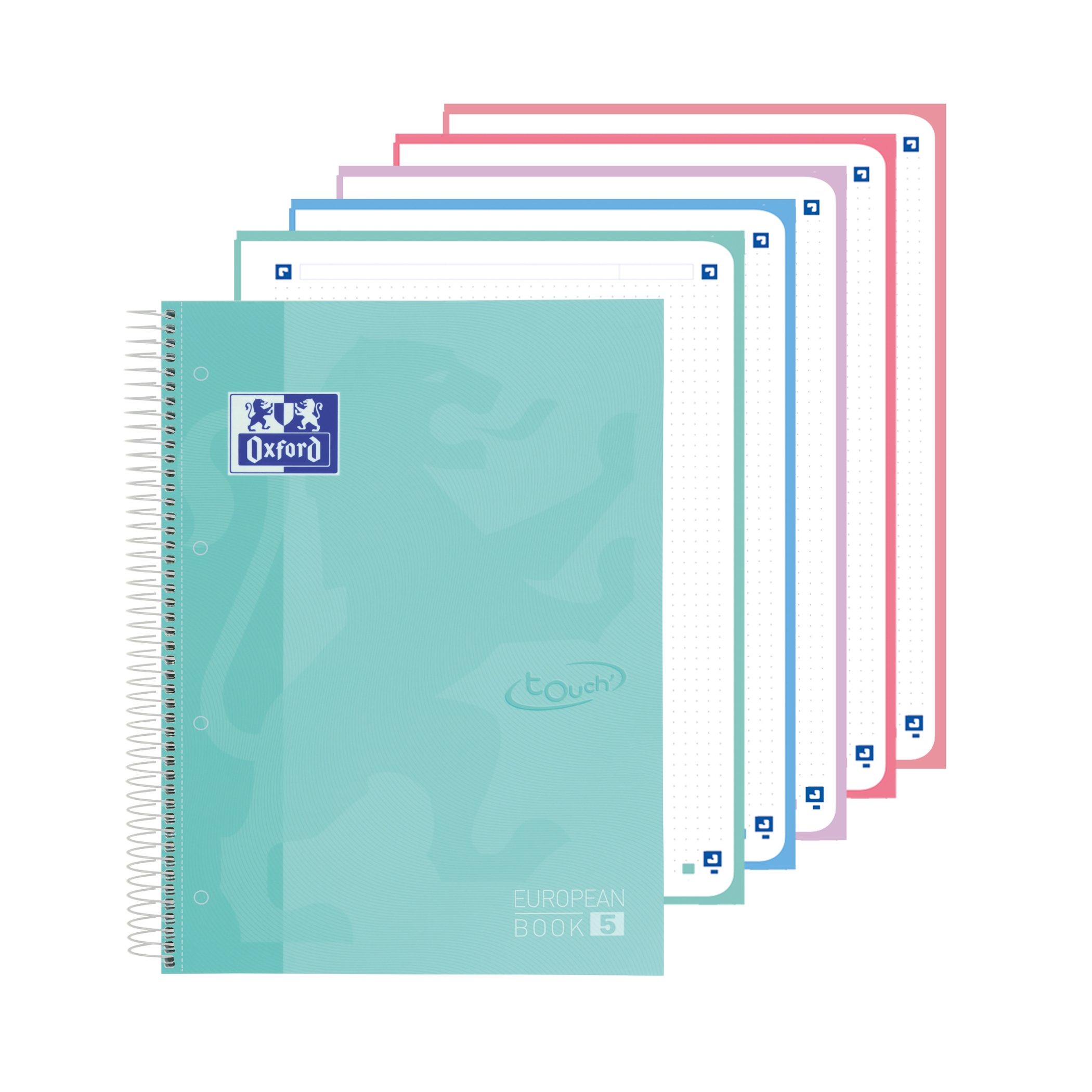 Oxford A4+ European Book 5 Hardcover Touch Dotted Pastel Mint ...