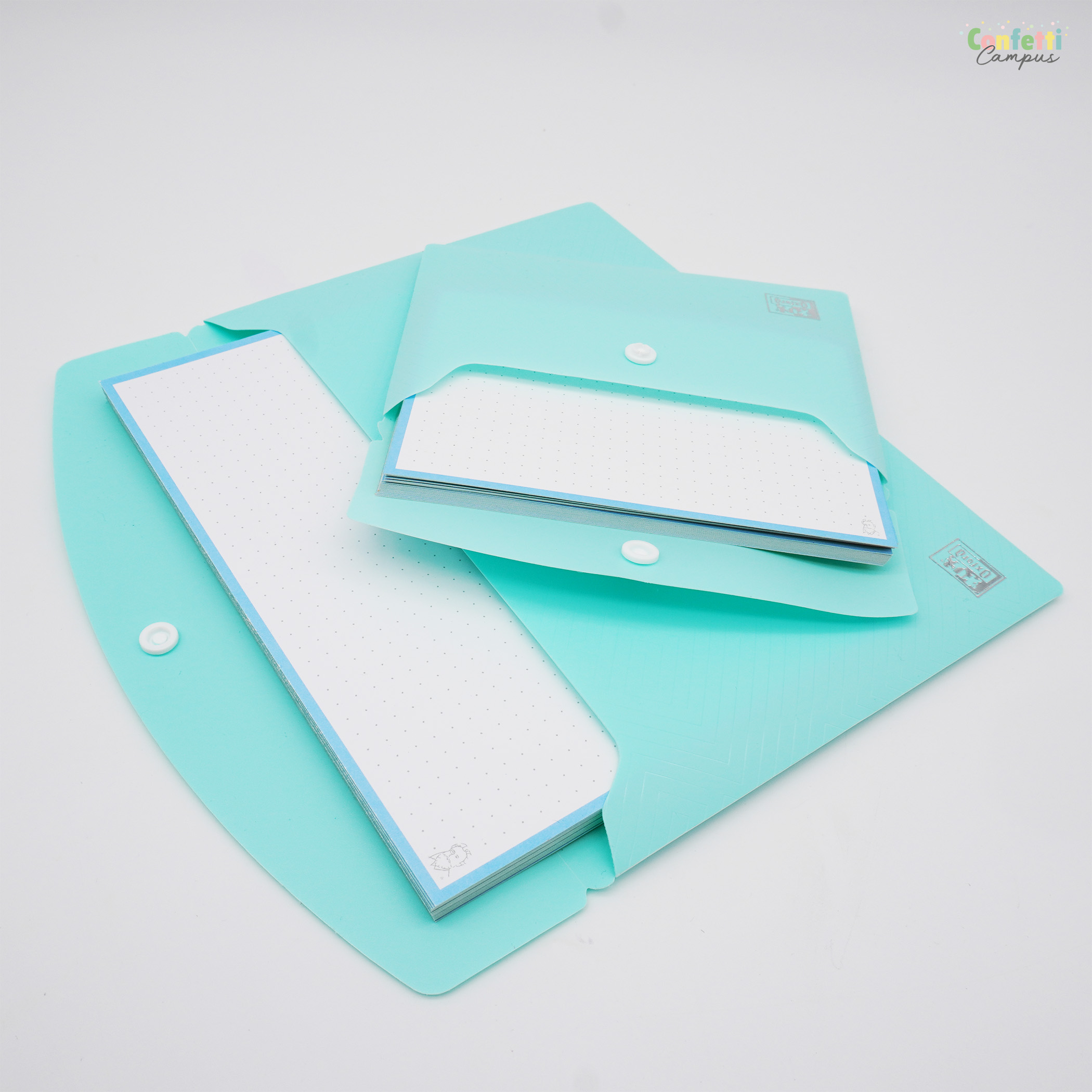 Oxford Documentenmap met klittenband sluiting A5 Pastel Blauw