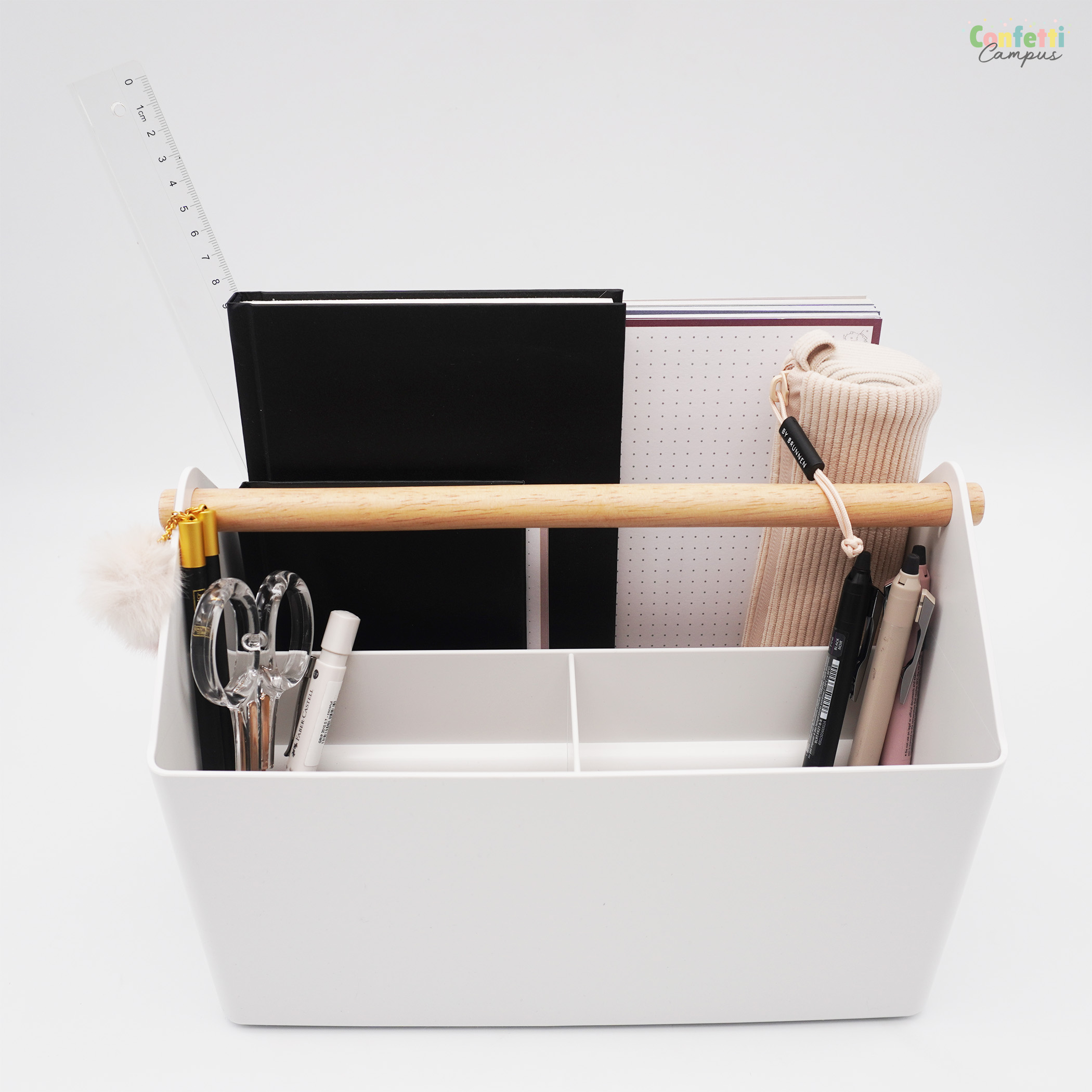 Forma Desk Organizer Toolbox Liz Wit - 3 grote vakken en handvat