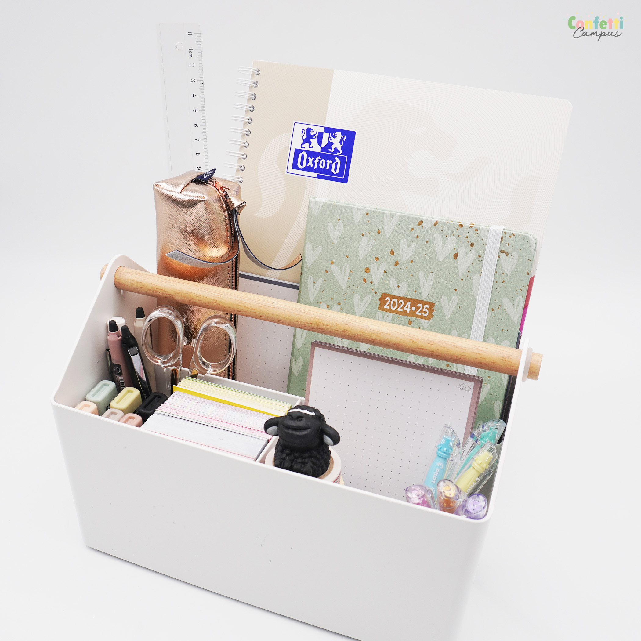 Forma Desk Organizer Toolbox Liz Wit - 3 grote vakken en handvat