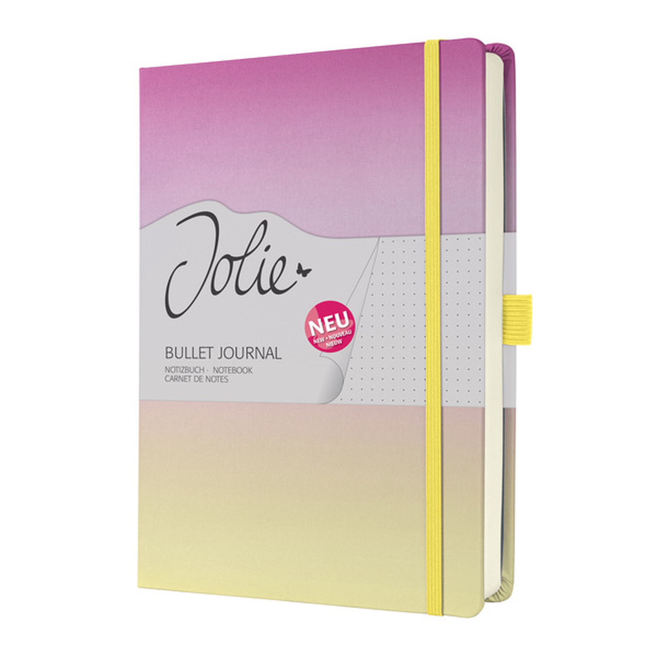 Jolie Bullet Journal A5 Dotted Hardcover Gradient Roze-Geel
